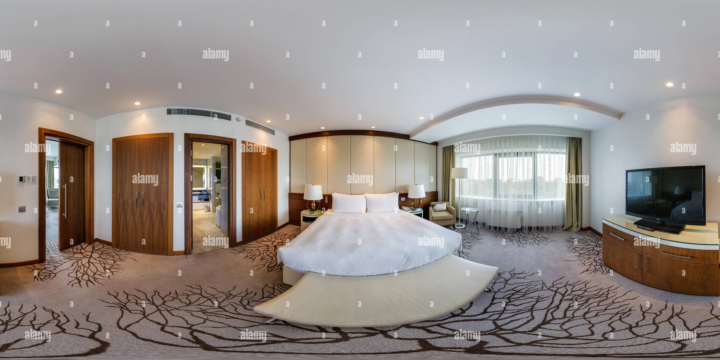 360° view of MINSK, BELARUS - AUGUST 10, 2017: 360 panorama view in ...