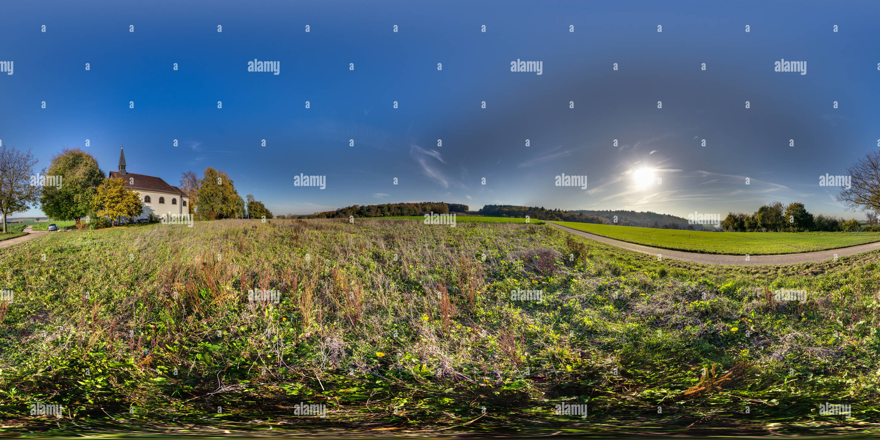 360° view of Marienkapelle auf dem Adelsberg in Neibsheim - Alamy