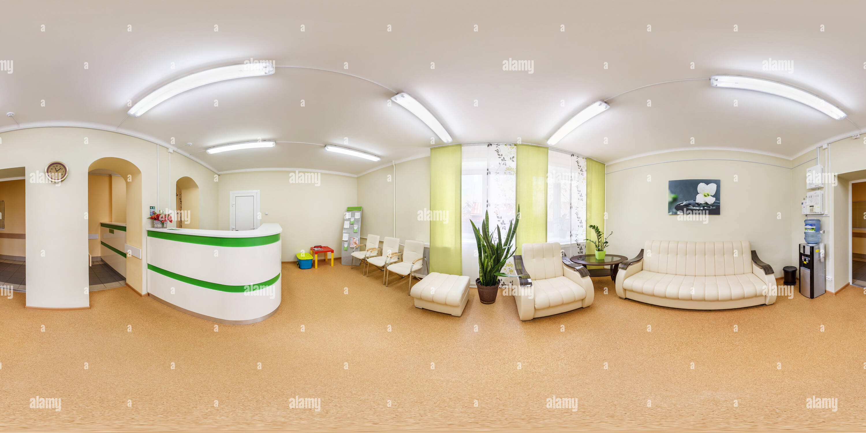 360° view of GRODNO, BELARUS - AUGUST 4, 2017: 360 panorama in interior ...