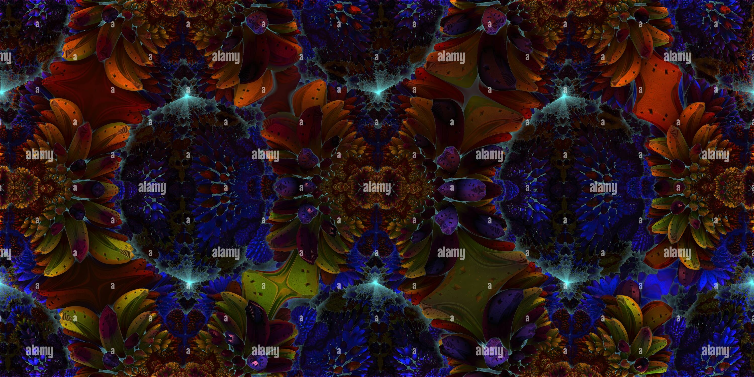 360° view of Fractal Flower Field - Alamy