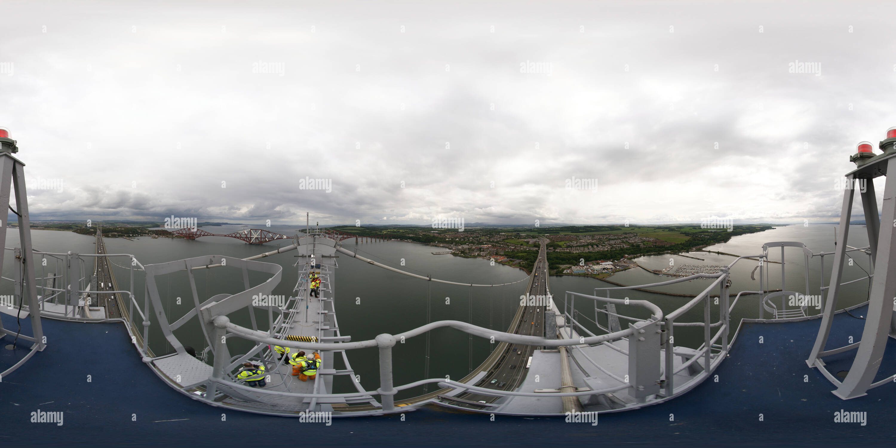 360° view of Forth Road Bridge South Tower Top - Alamy