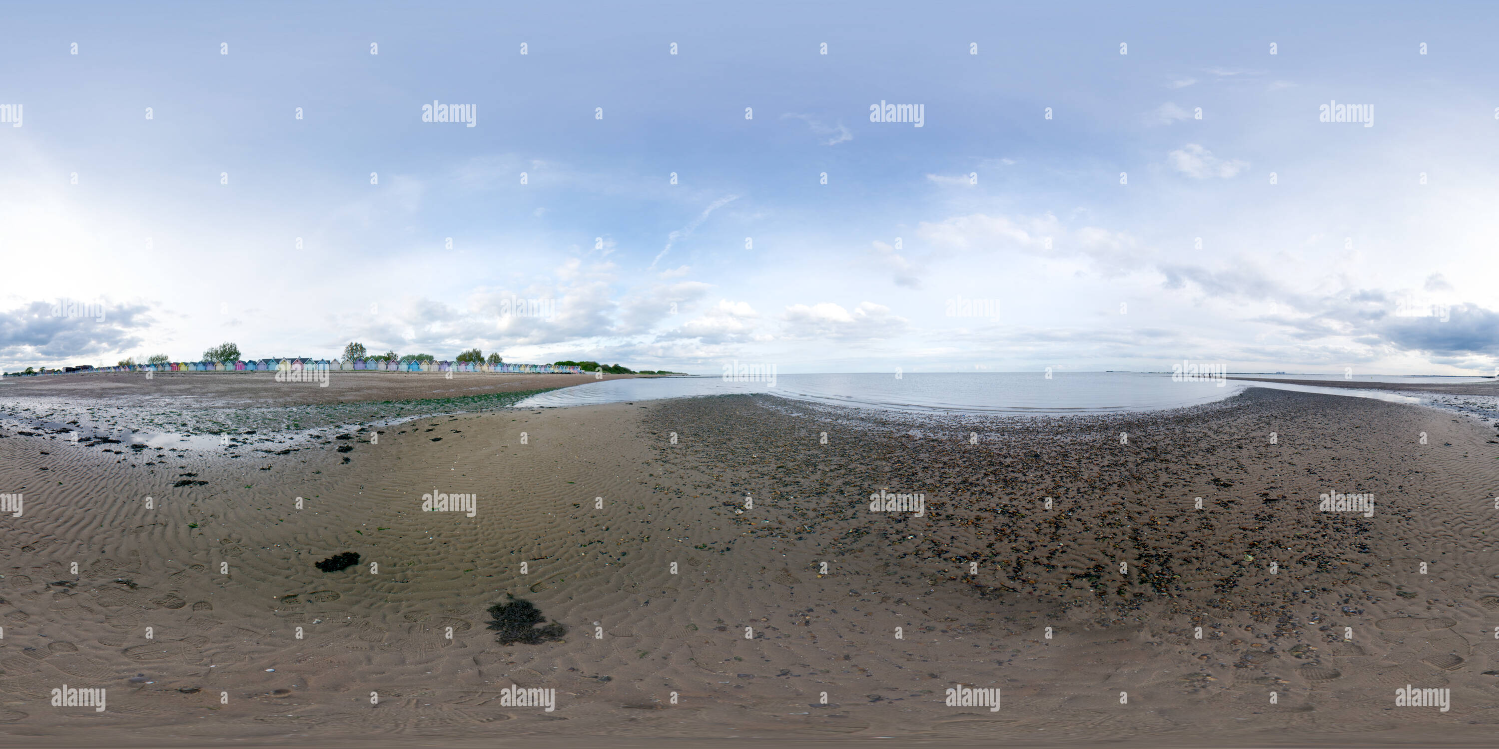 360° view of Mersea Island Beach - Alamy