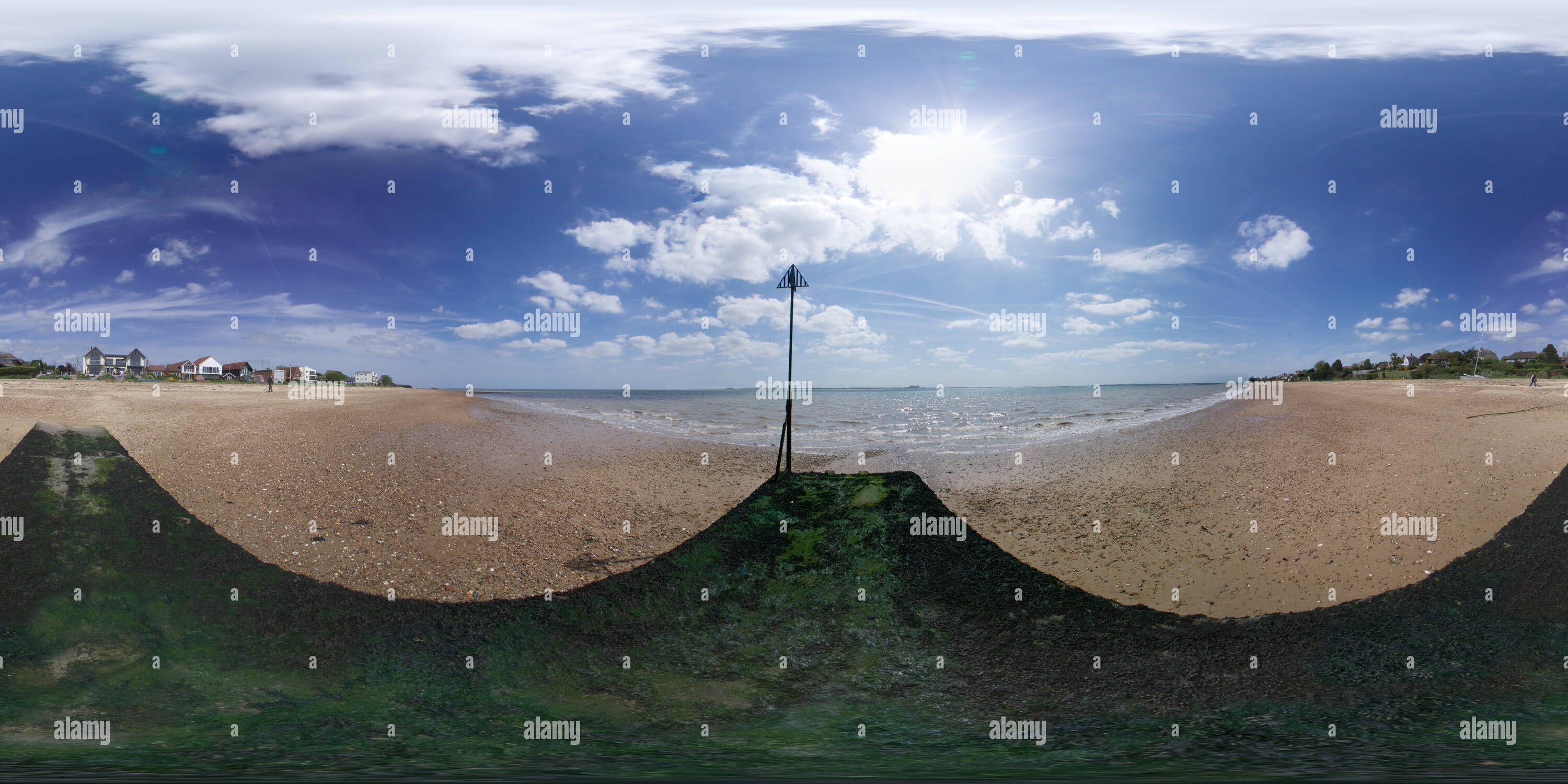 360° view of Mersea Island Beach 2 - Alamy