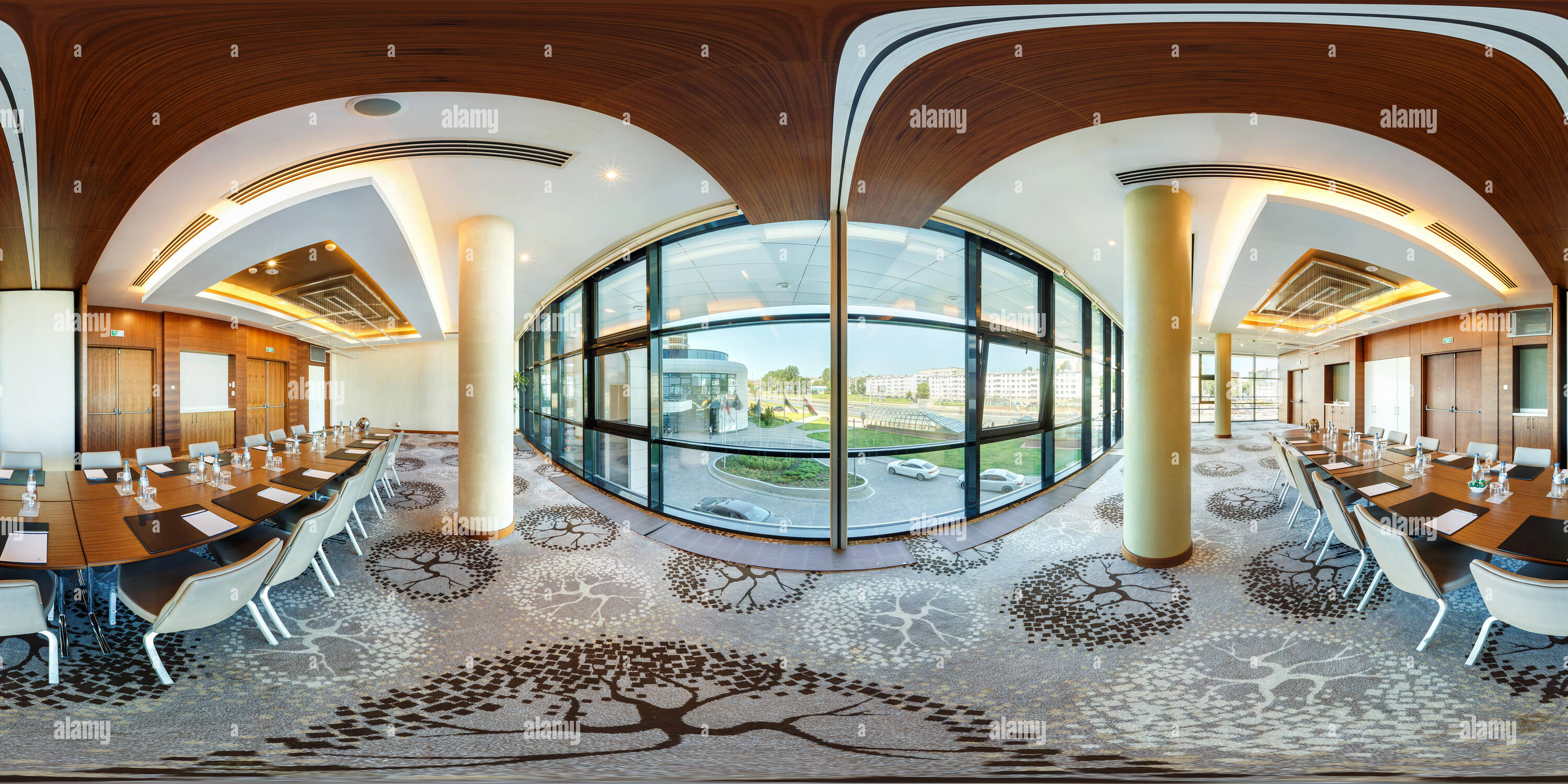 360° view of MINSK, BELARUS - JULY 27, 2017: panorama 360 view in ...