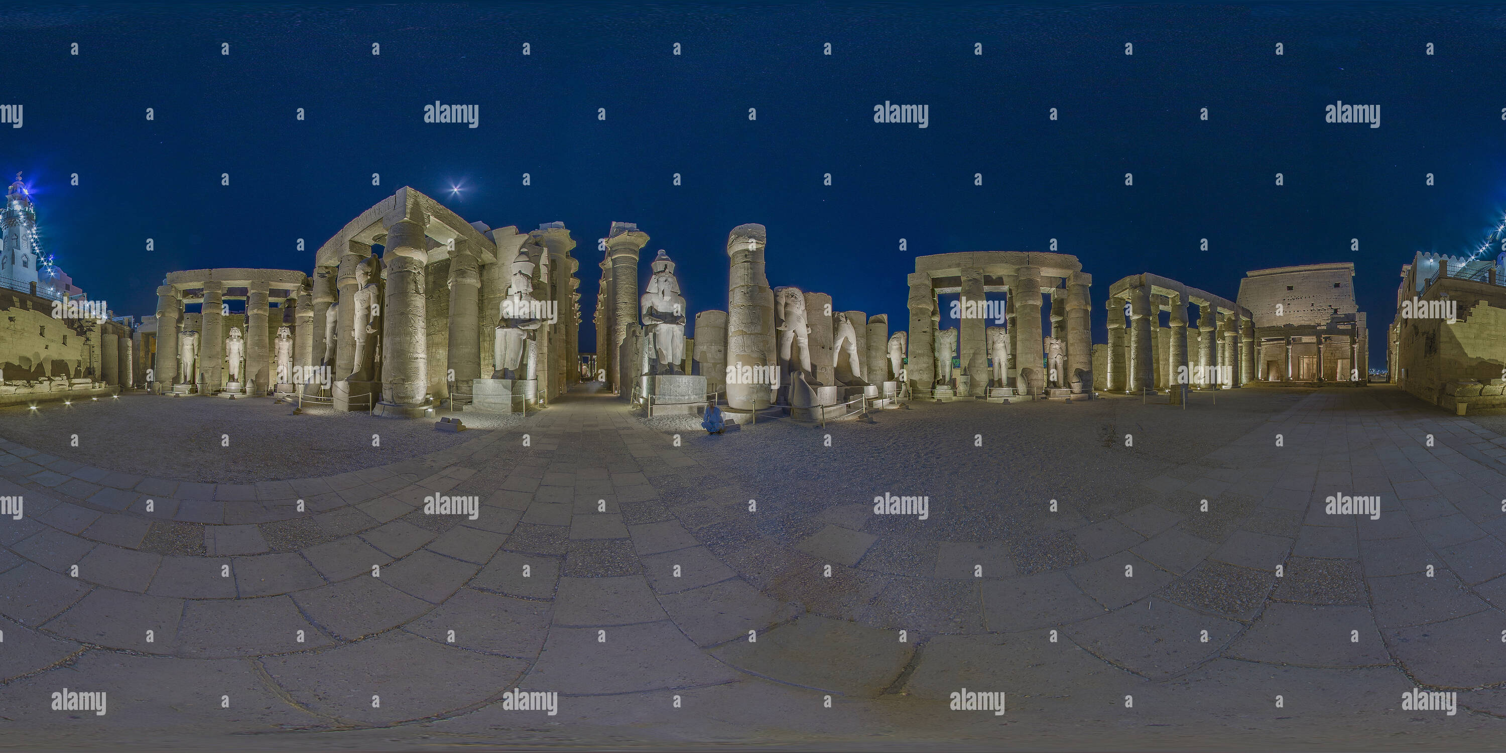 360° view of Luxor Temple, Egypt - Alamy