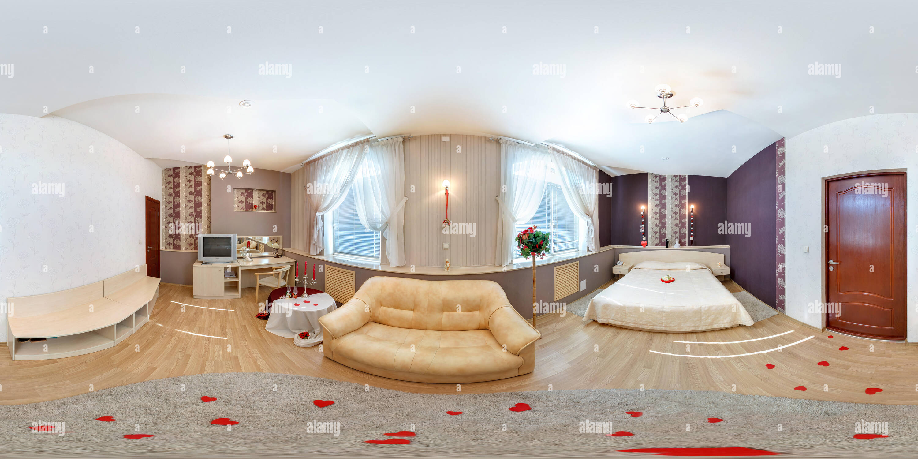 360° view of LIDA, BELARUS - MARCH, 2012: Panorama 360 angle view in ...