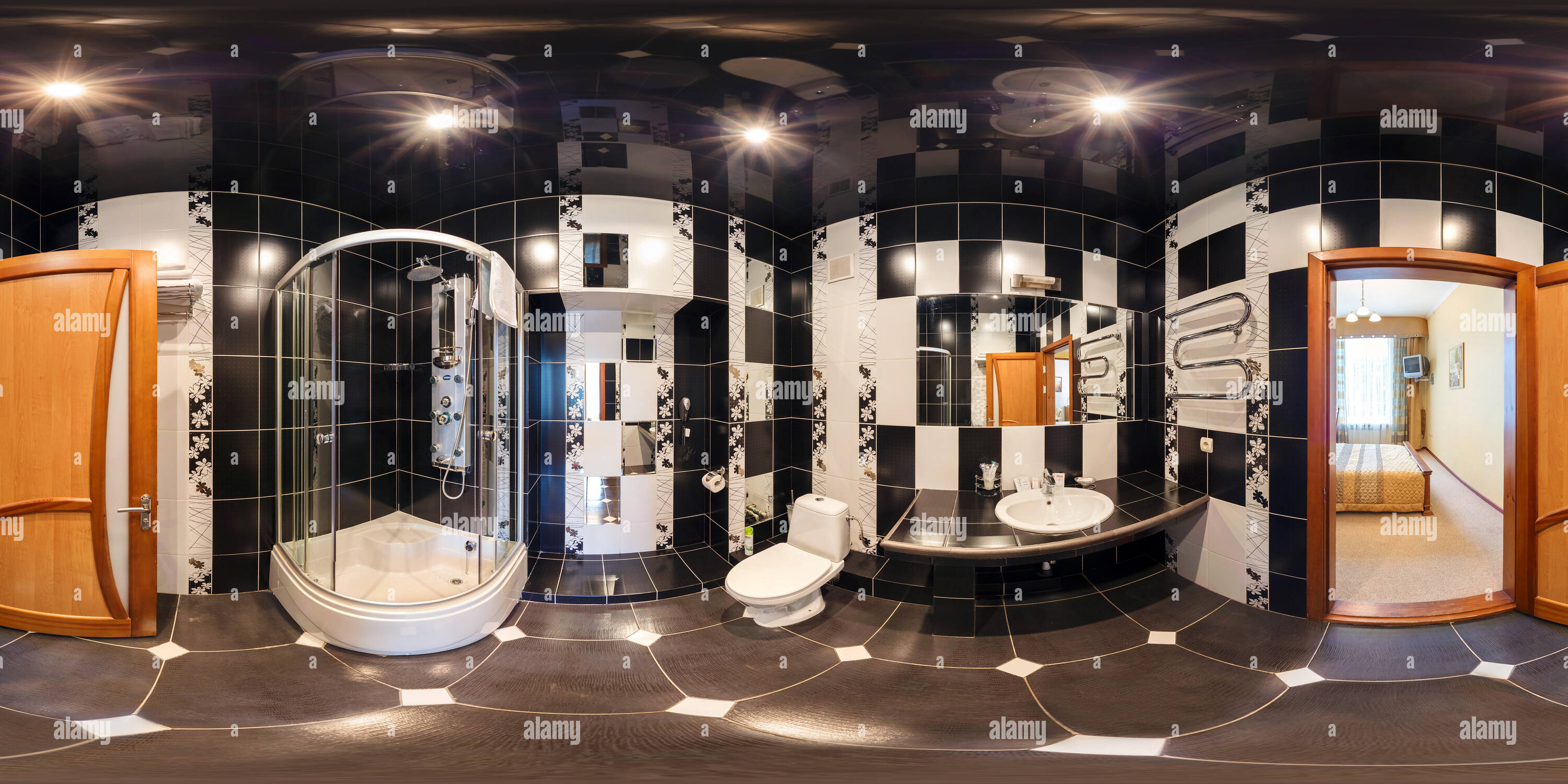 360° view of MINSK, BELARUS - JUNE 19, 2012: Panorama 360 angle view in ...