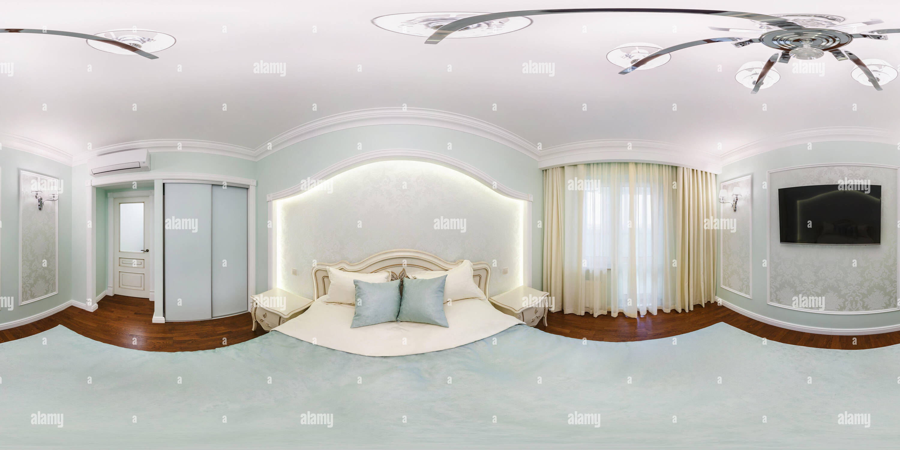 360° view of GRODNO, BELARUS - MAY, 2017: panorama 360 angle view in ...