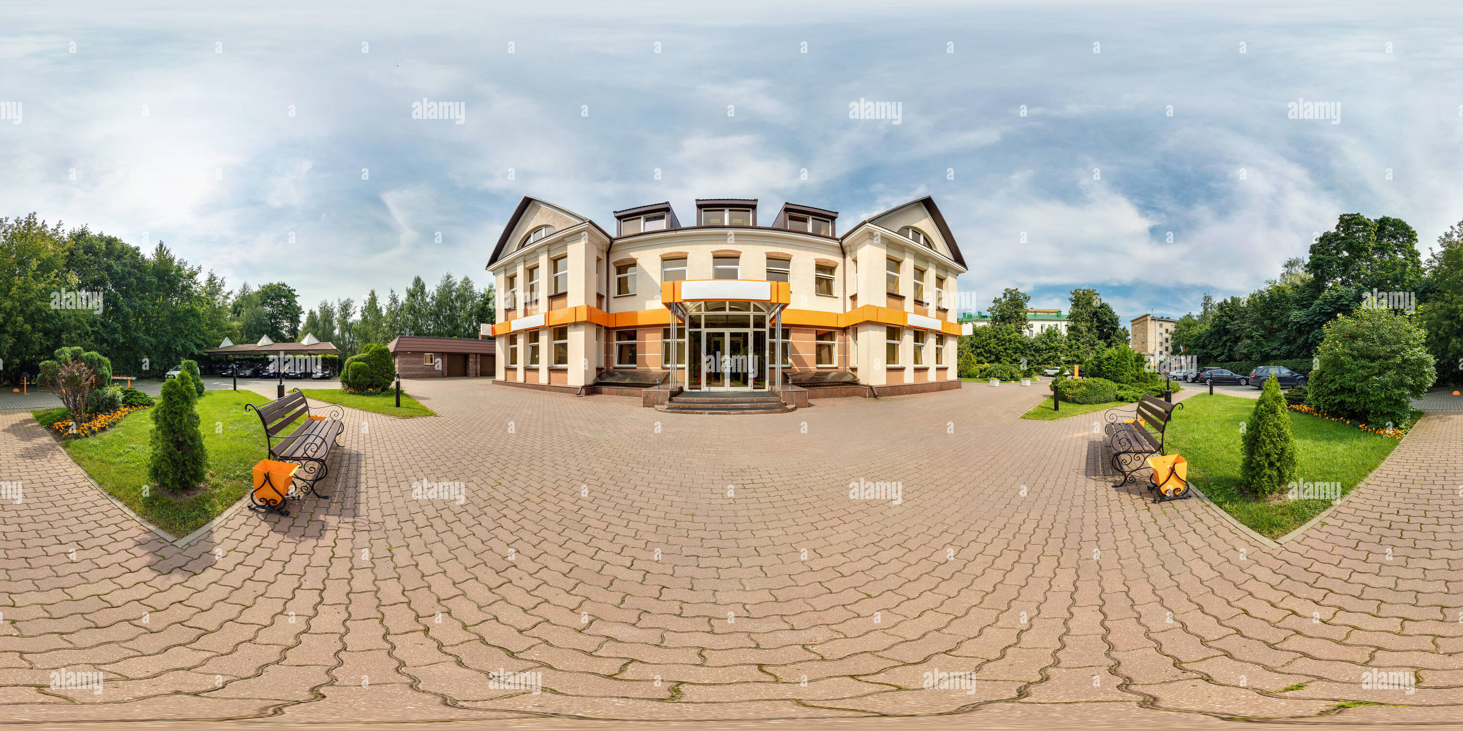 360° view of MINSK, BELARUS - AUGUST, 2017: panorama 360 angle view on ...