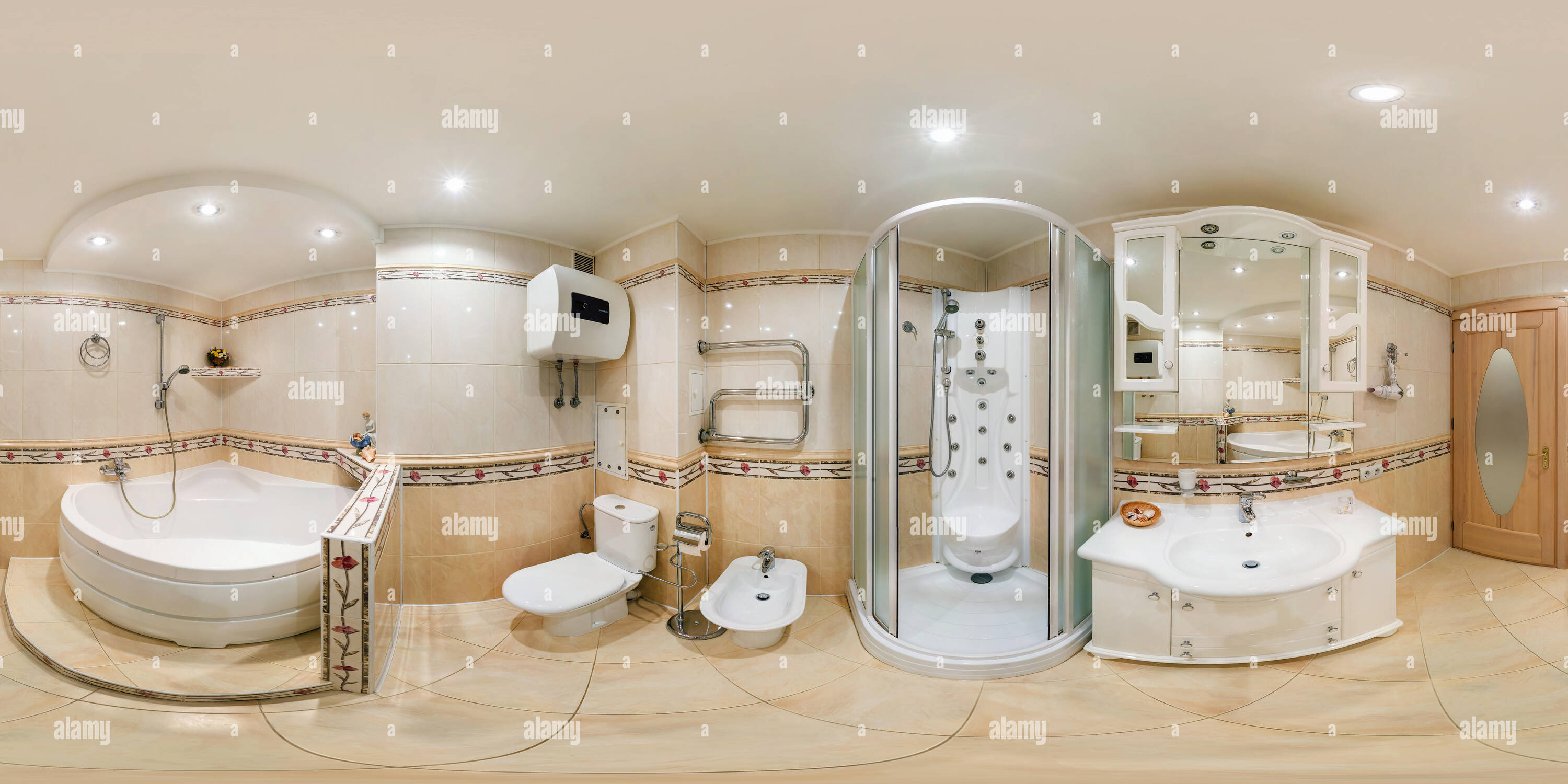 360° view of MINSK, BELARUS - FEBRUARY 2013: panorama 360 angle view in ...