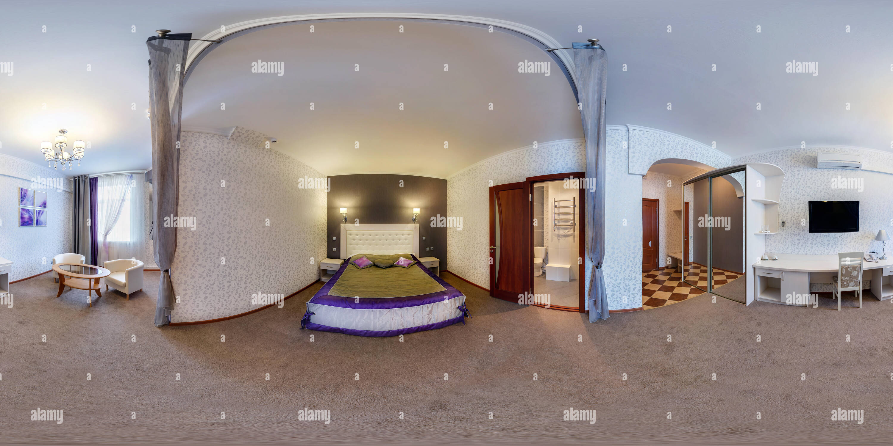 360° view of MOGILEV, BELARUS - JULY, 2012: Full spherical 360 by 180 ...