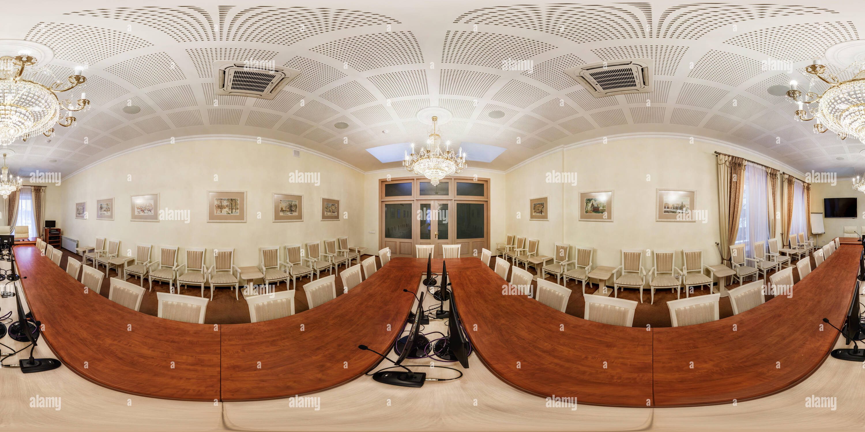 360° view of MINSK, BELARUS - JANUARY, 2017: Full spherical 360 by 180 ...