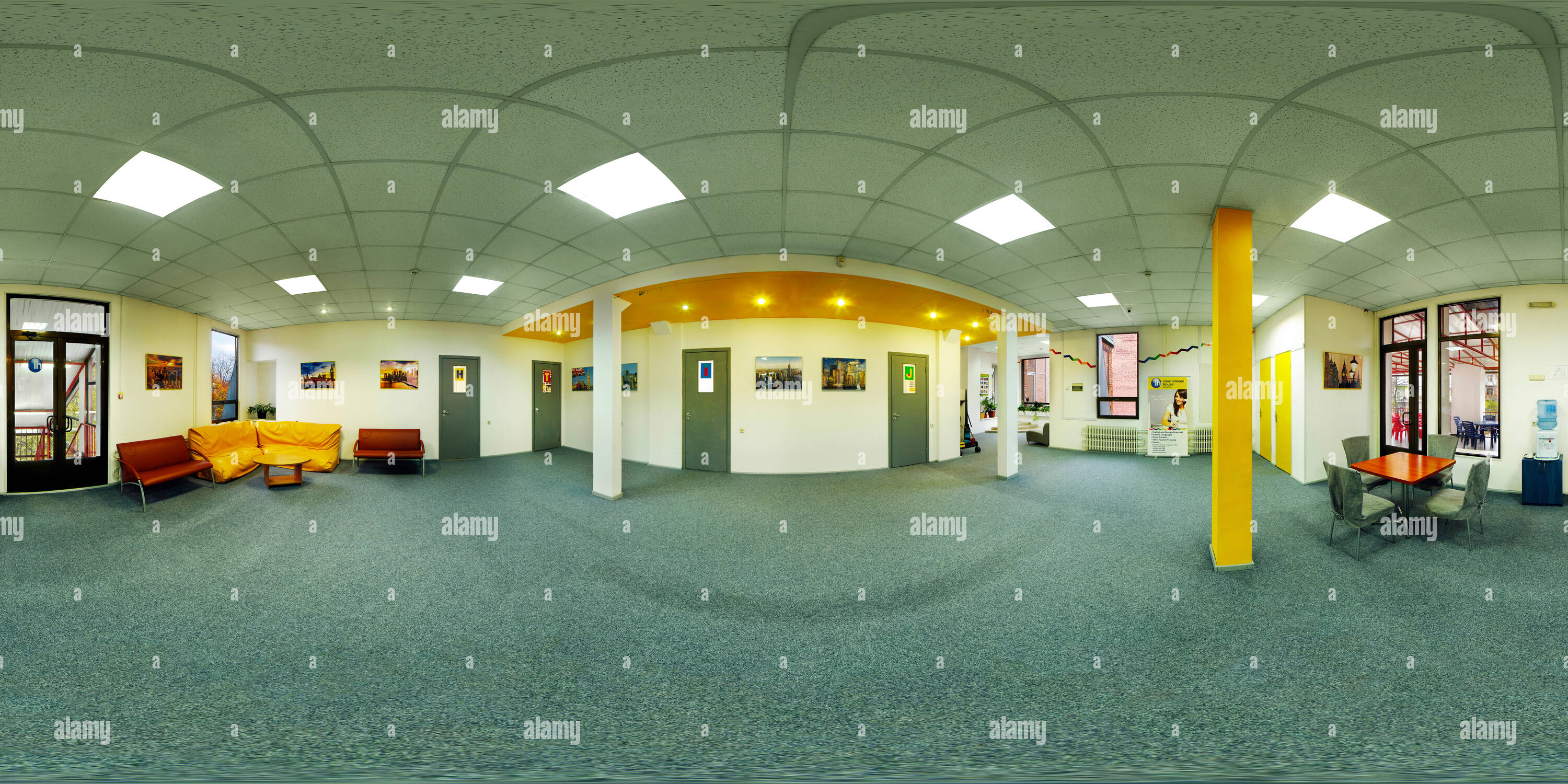 360° view of Corridor of school - Alamy