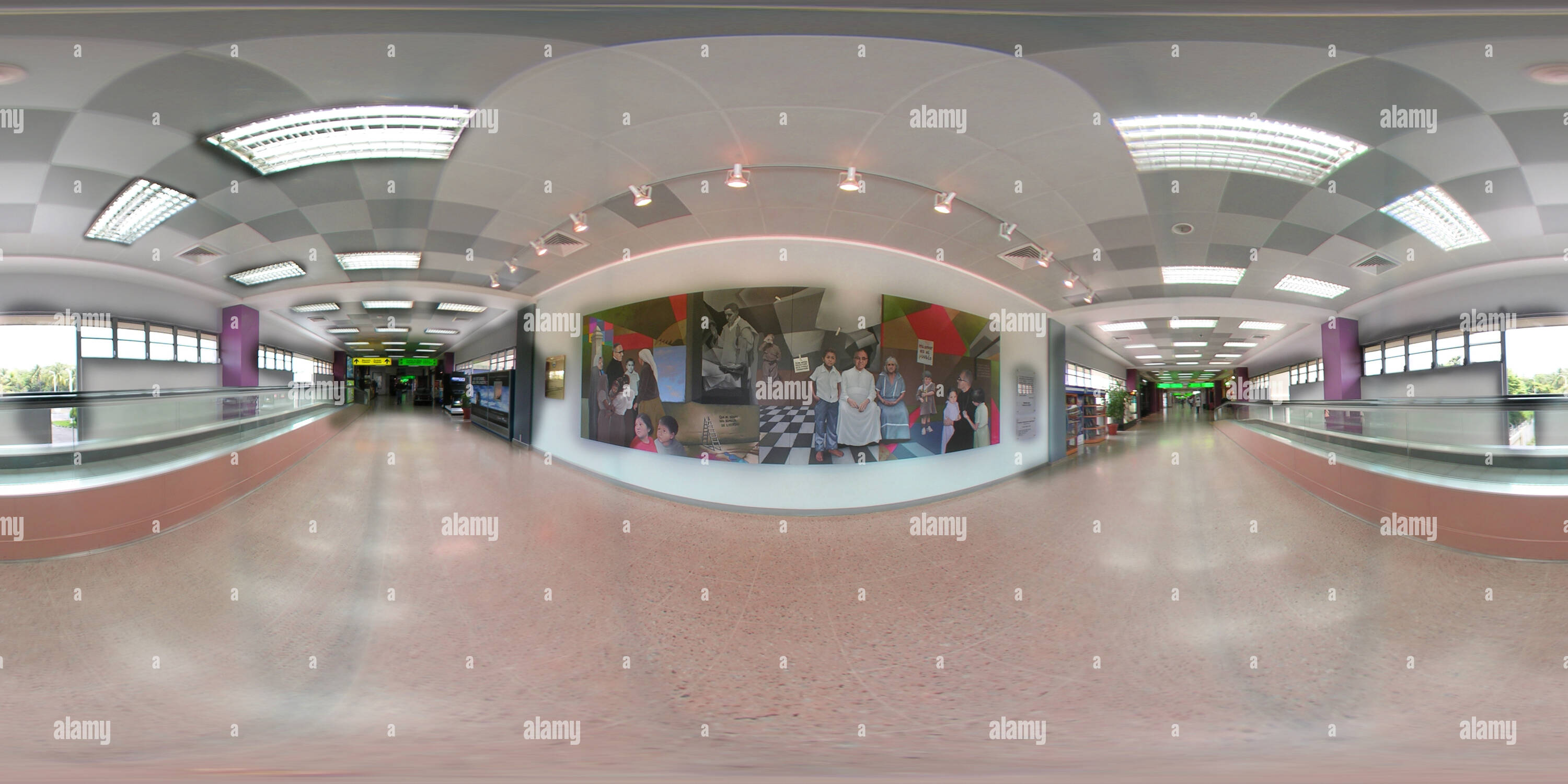 360° view of Hall Airport mural - Alamy