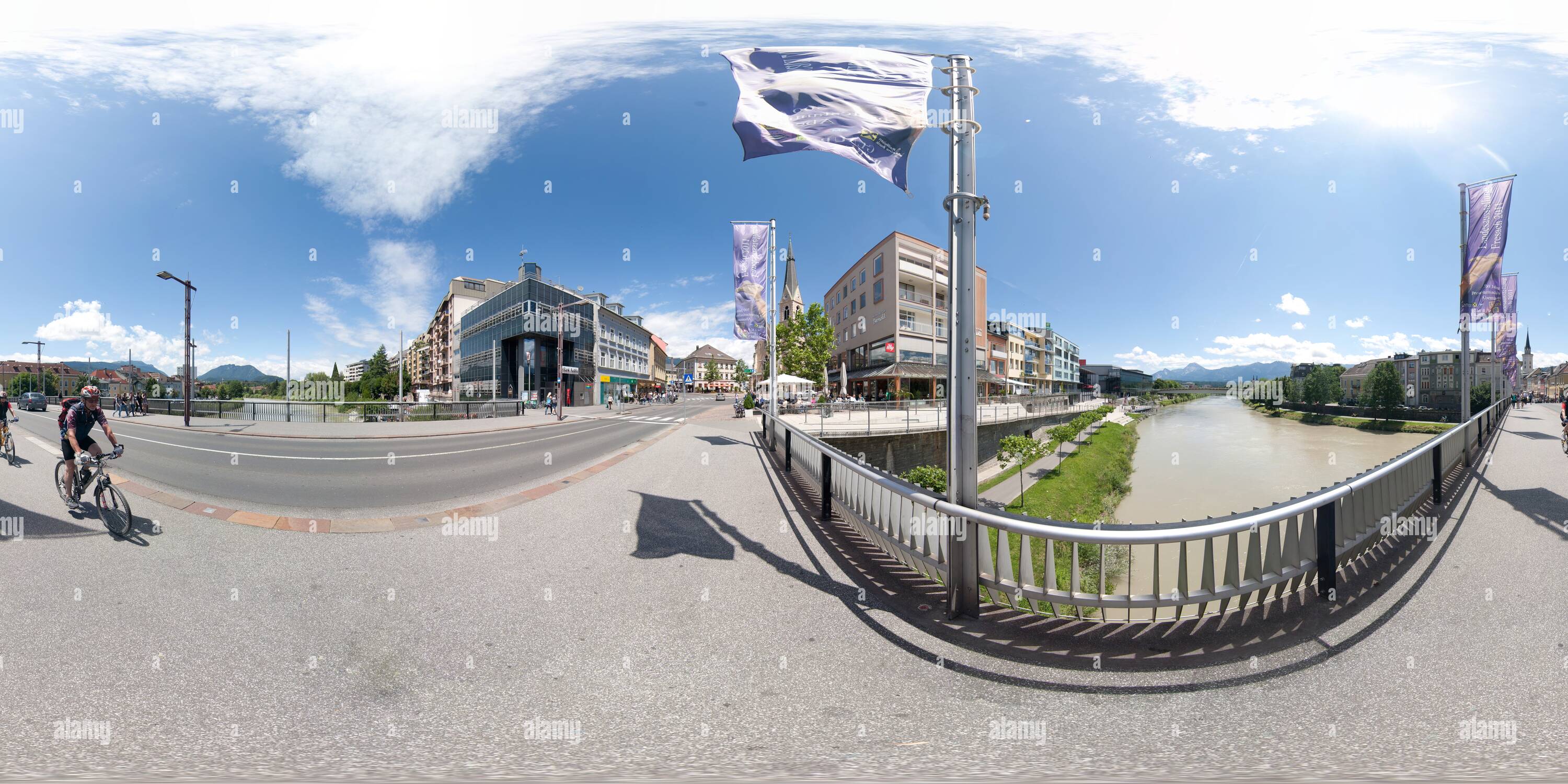 360° view of Drava Bridge Villach - Alamy