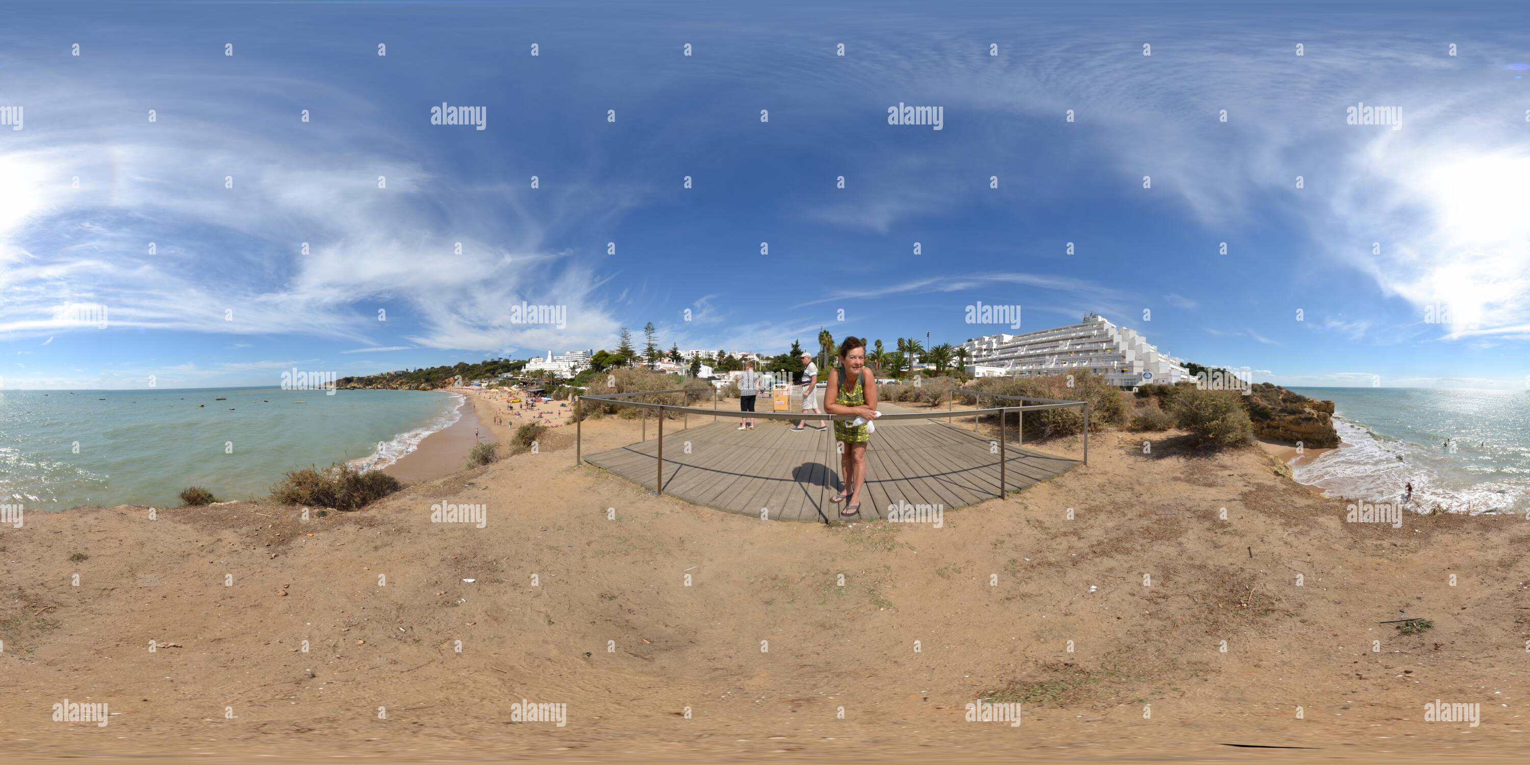 360° view of outlook over atlantic at praia da oura, portugal - Alamy