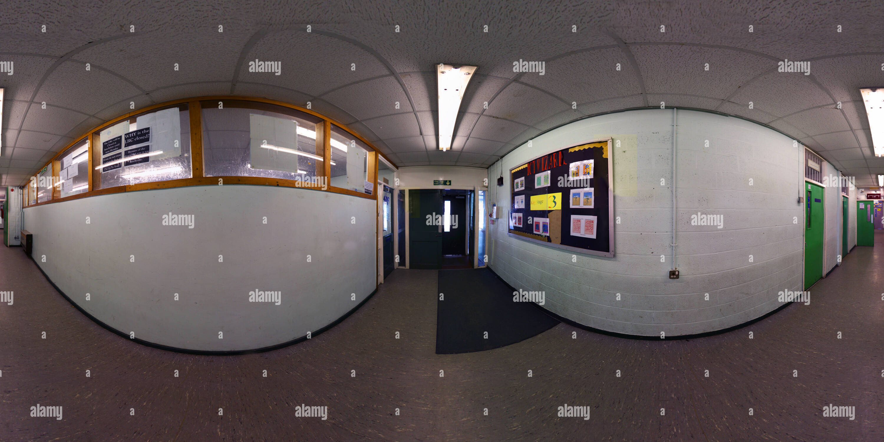 360° view of Abraham Guest High School Science Corridor - Alamy