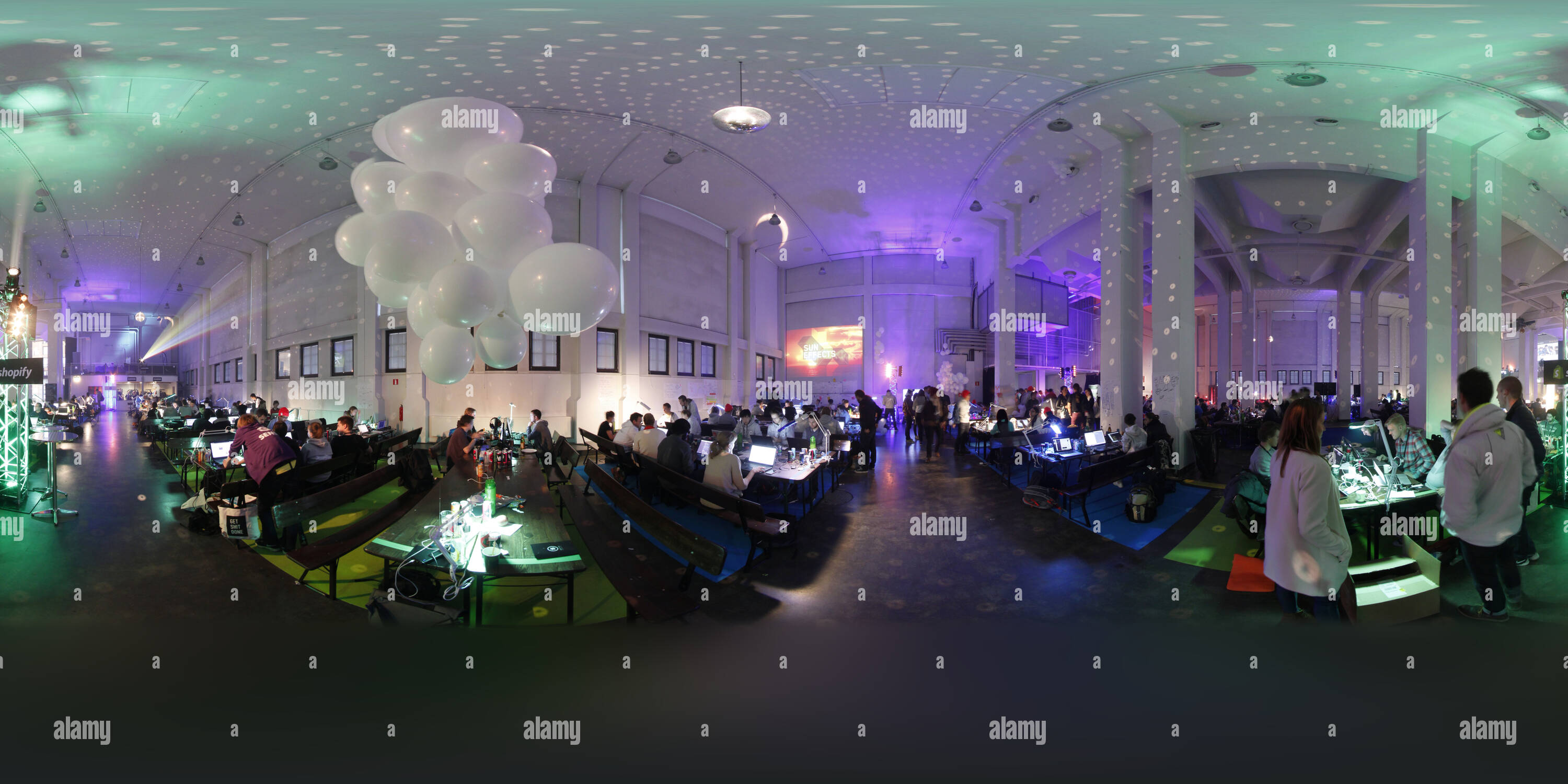 360° view of Junction Hackathon in Suvilahti Helsinki, main venue - Alamy