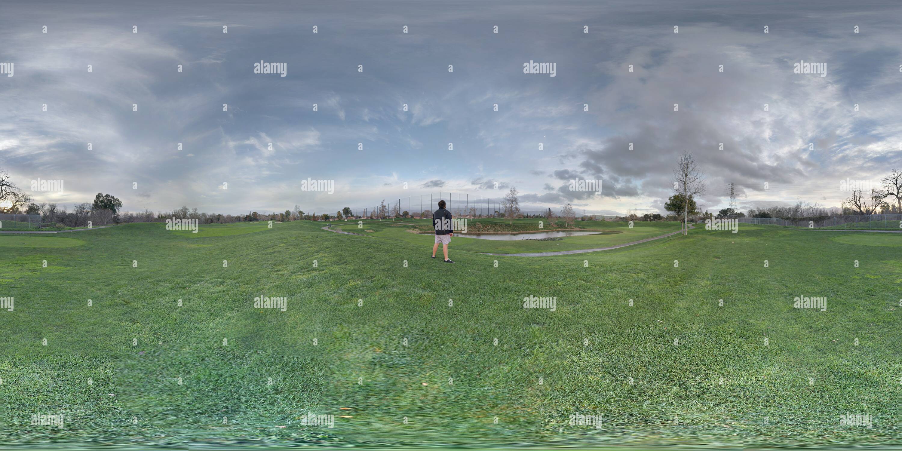 360° view of Golf course, California - Alamy