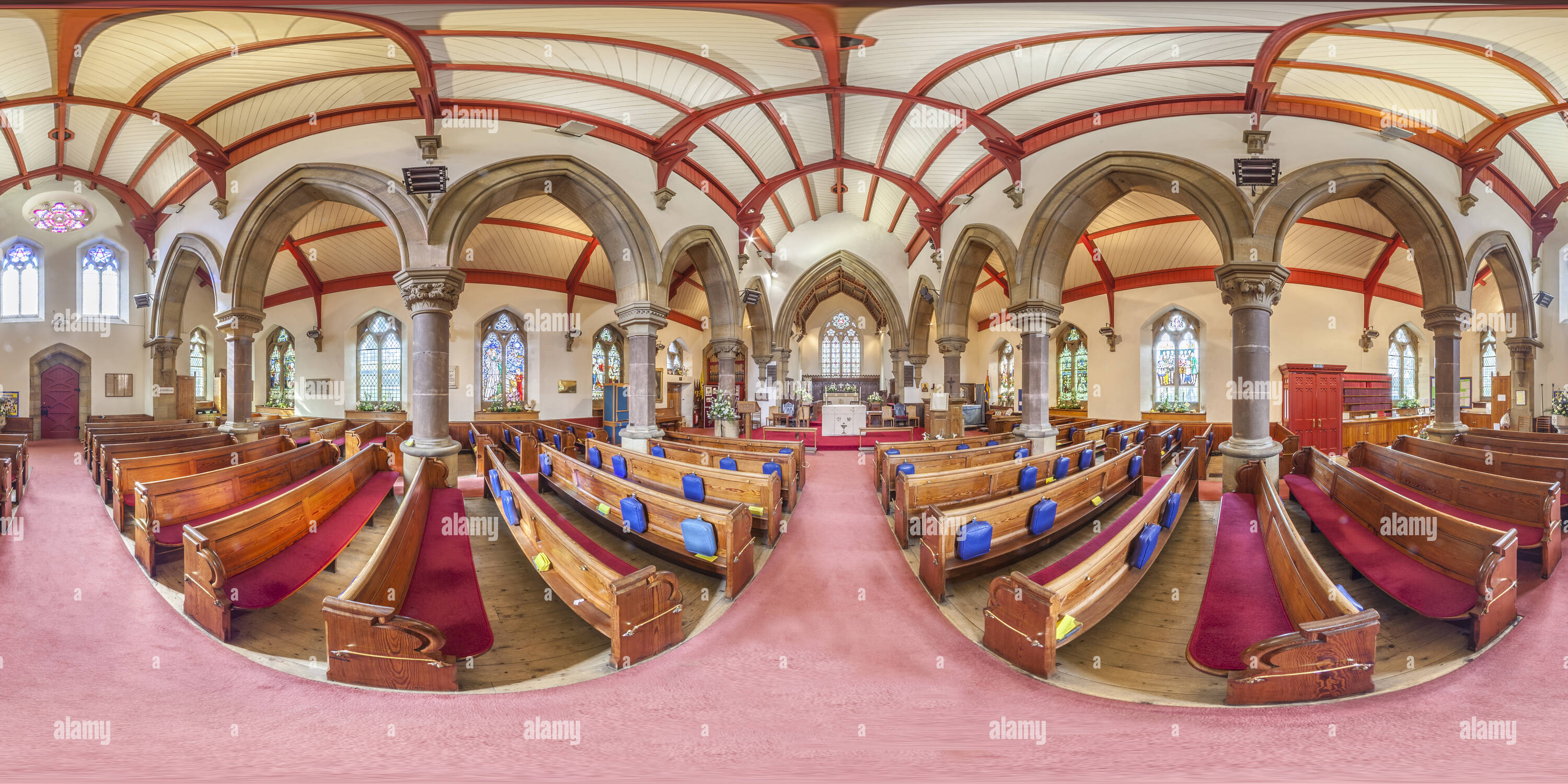 360° view of Christ Church Great Ayton - Alamy