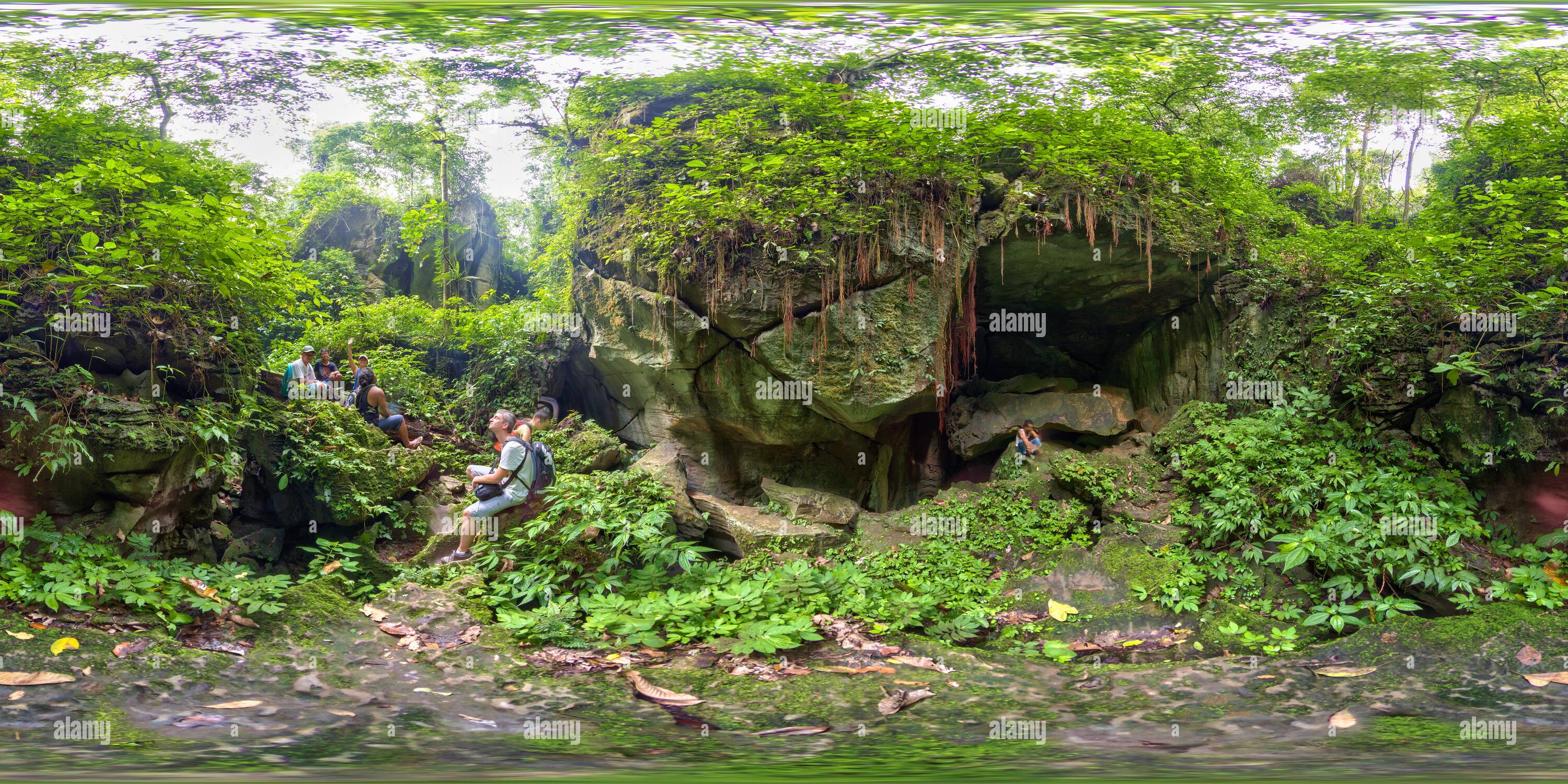 360° view of The route to Bat Cave near Bukit Lawang - Alamy