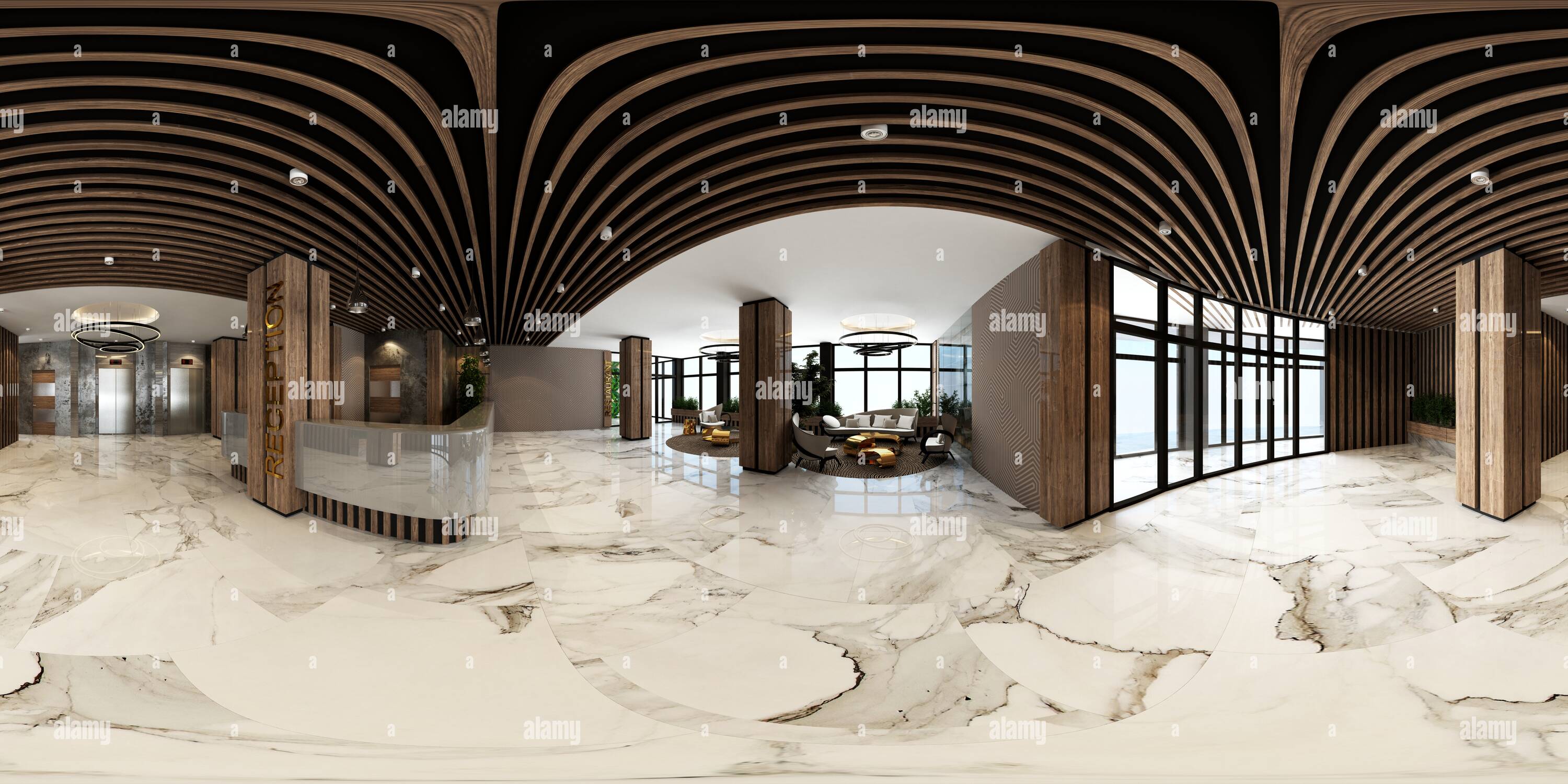 360° view of Astana Hotel Hall - Alamy