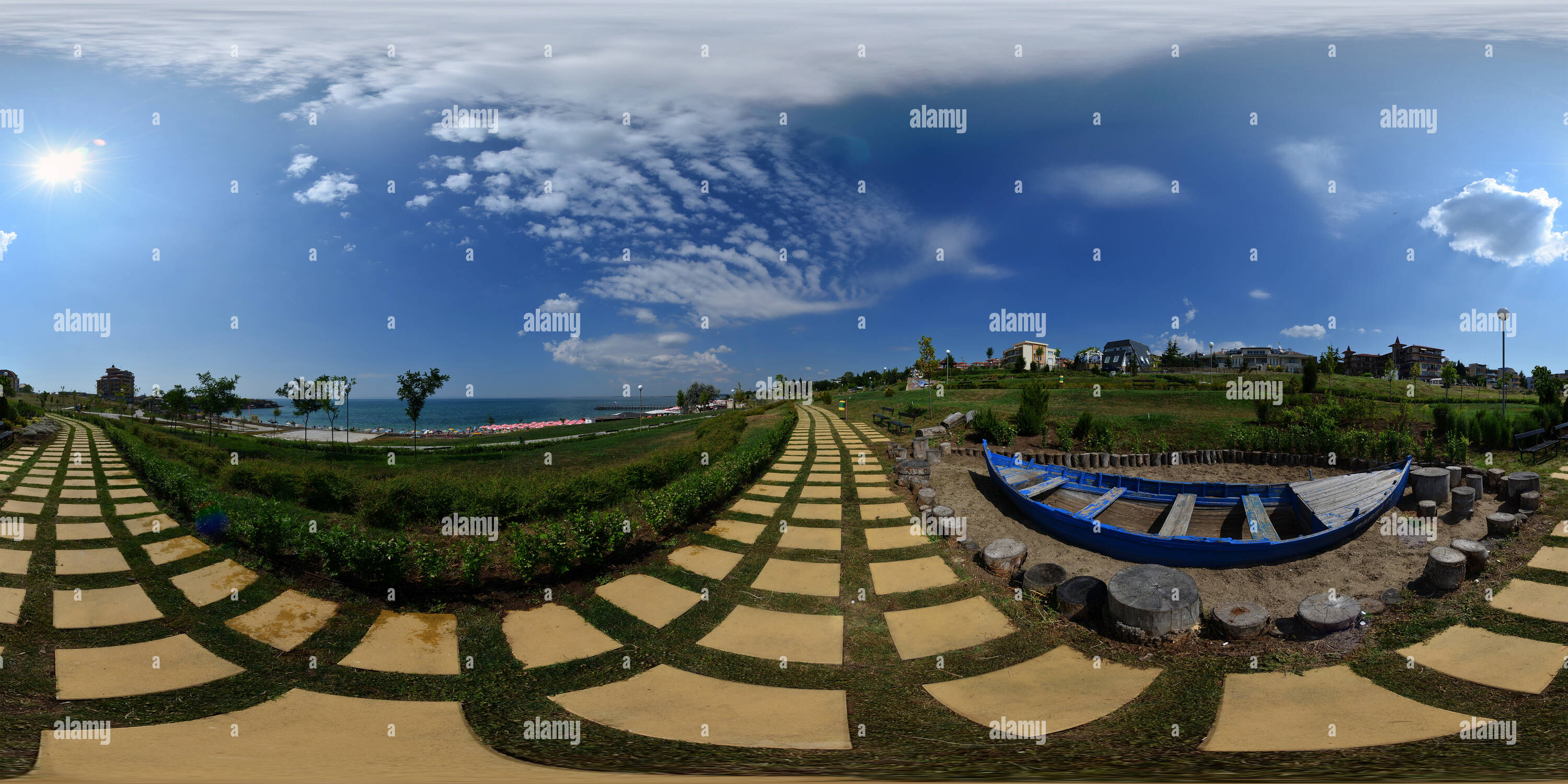 360° view of Beach in Ravda - Alamy
