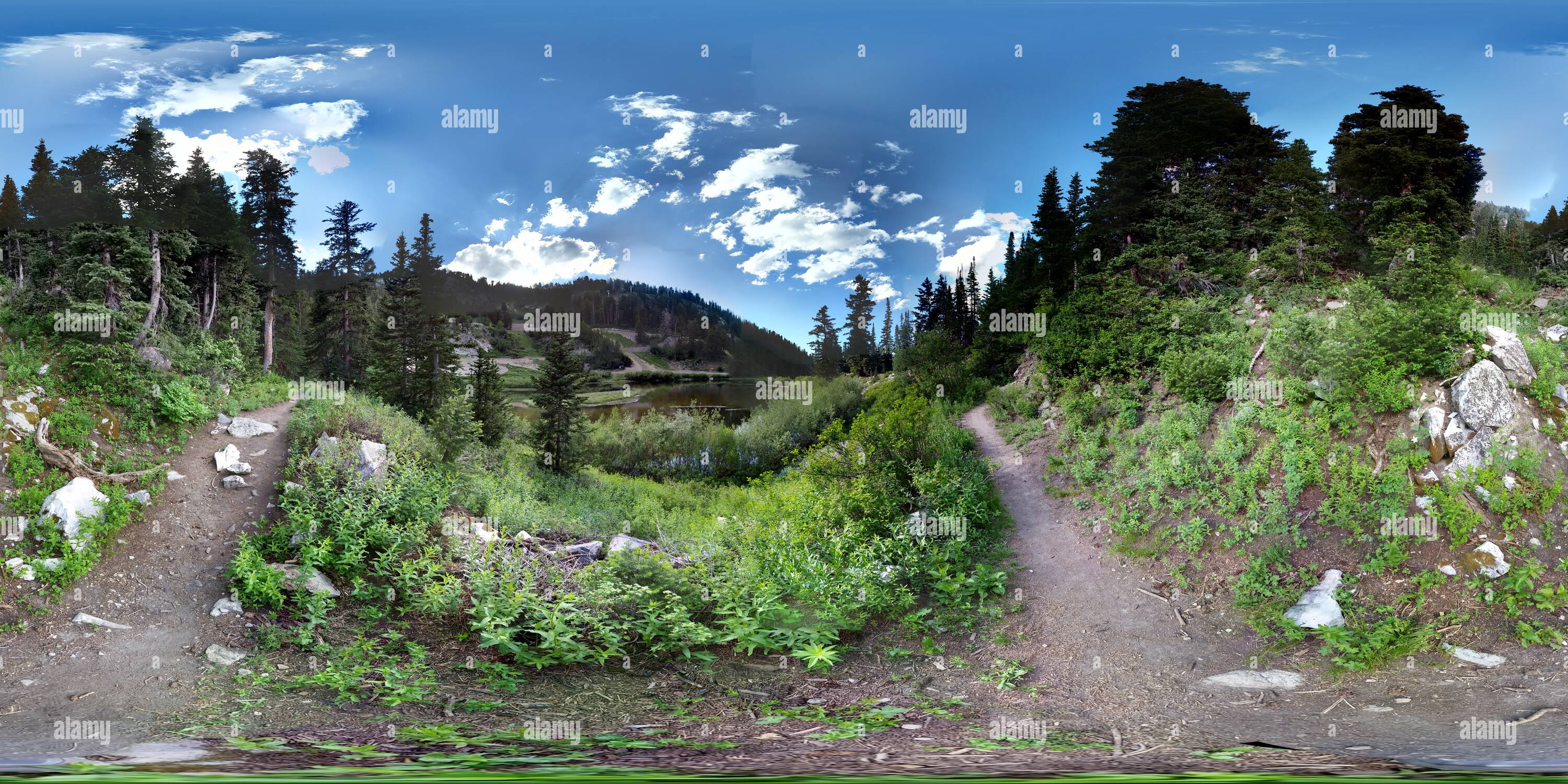 360° view of Solitude Lake, UT - Alamy