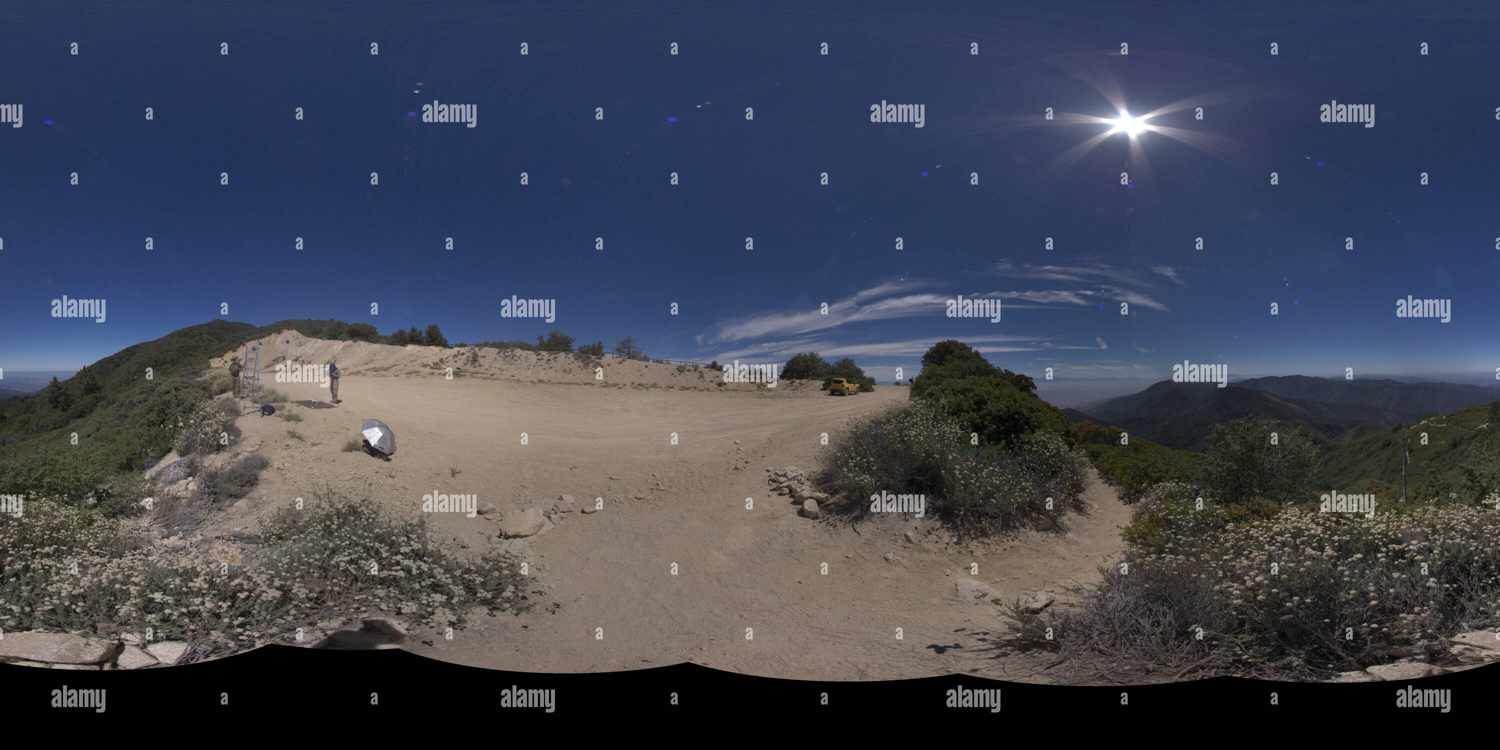 360° view of Main Divide Road and Upper Holy Jim Trail - Alamy