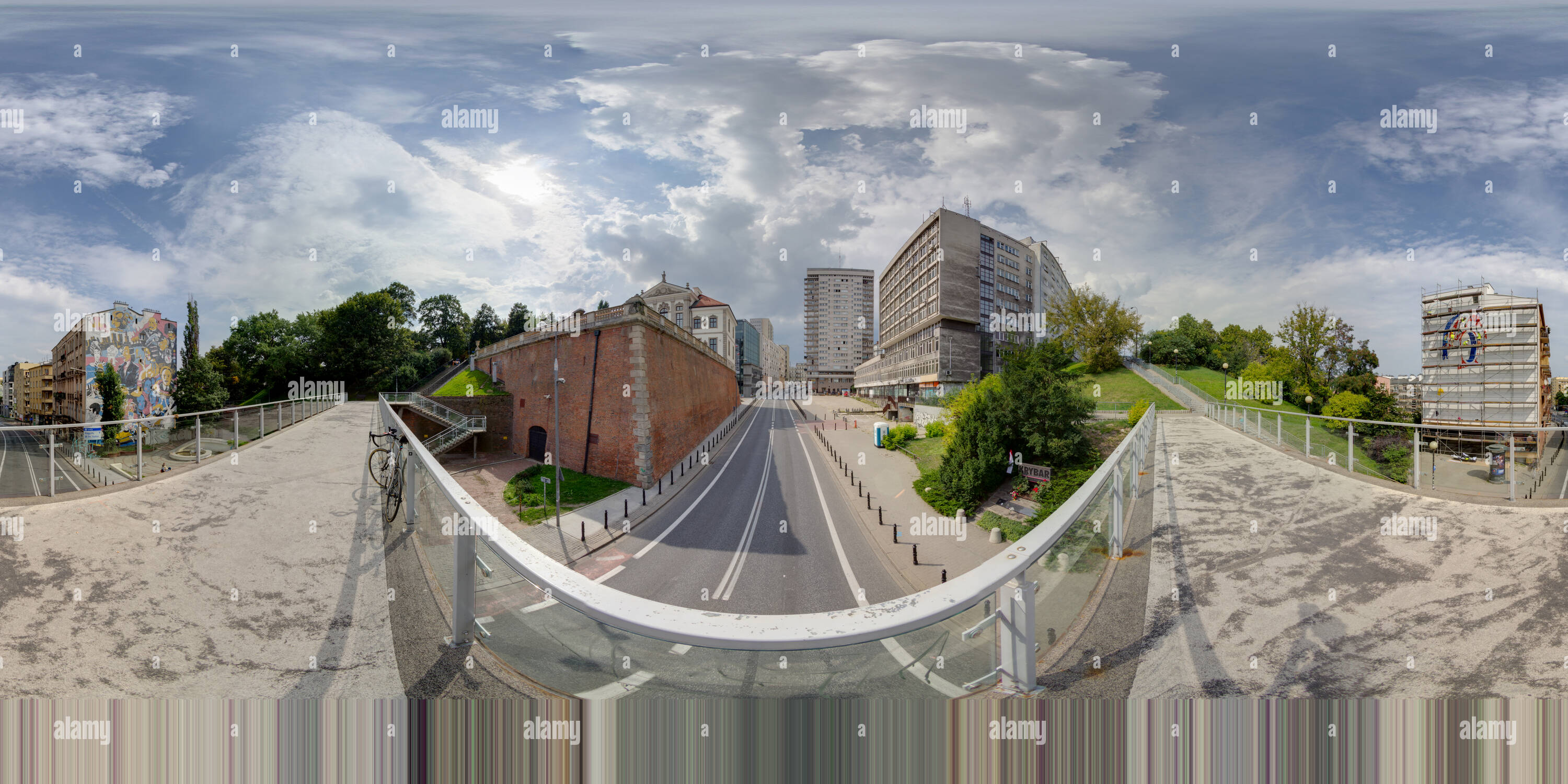 360° view of Above the Tamka street in Warsaw - Alamy