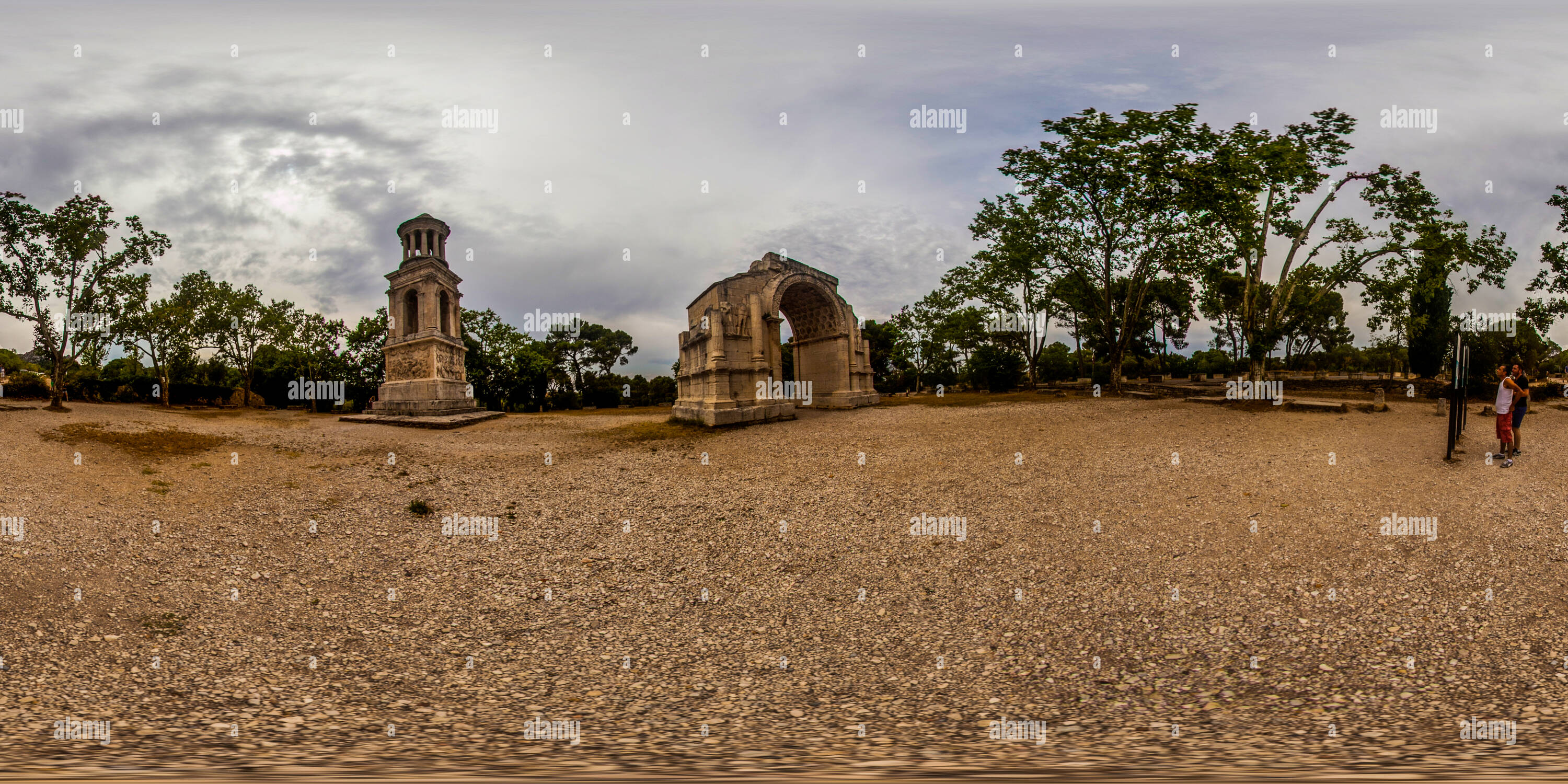 360° view of Glanum - St Remy in Provence - Roman Entrance - Alamy