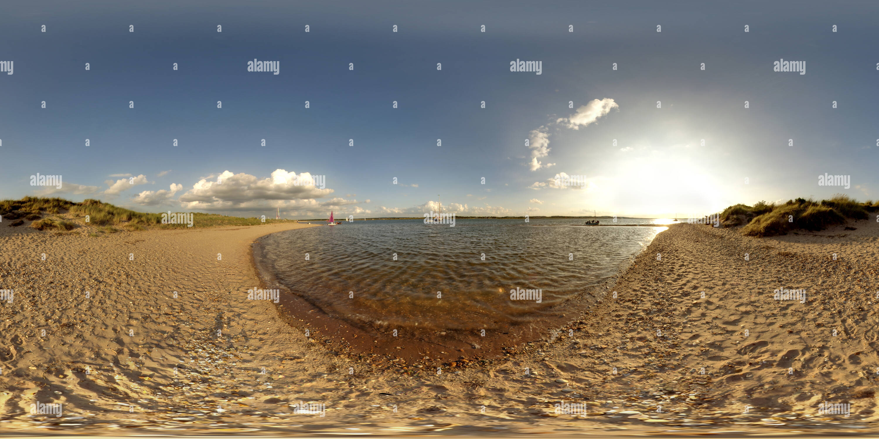 360° view of Late Evening on Scolt Head Island, Burnham Overy, North ...