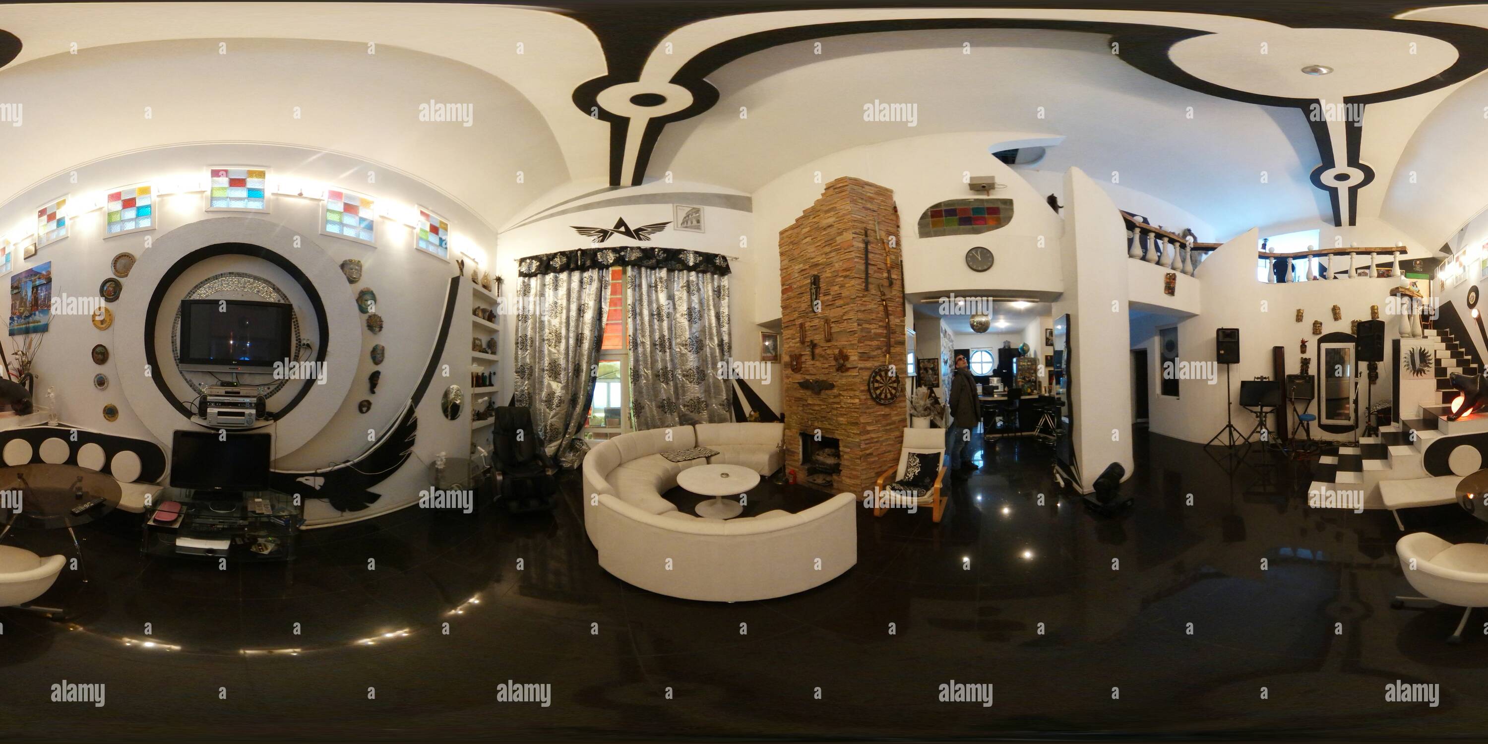 360° view of A strange castle built recently. Interior part 1 - Alamy