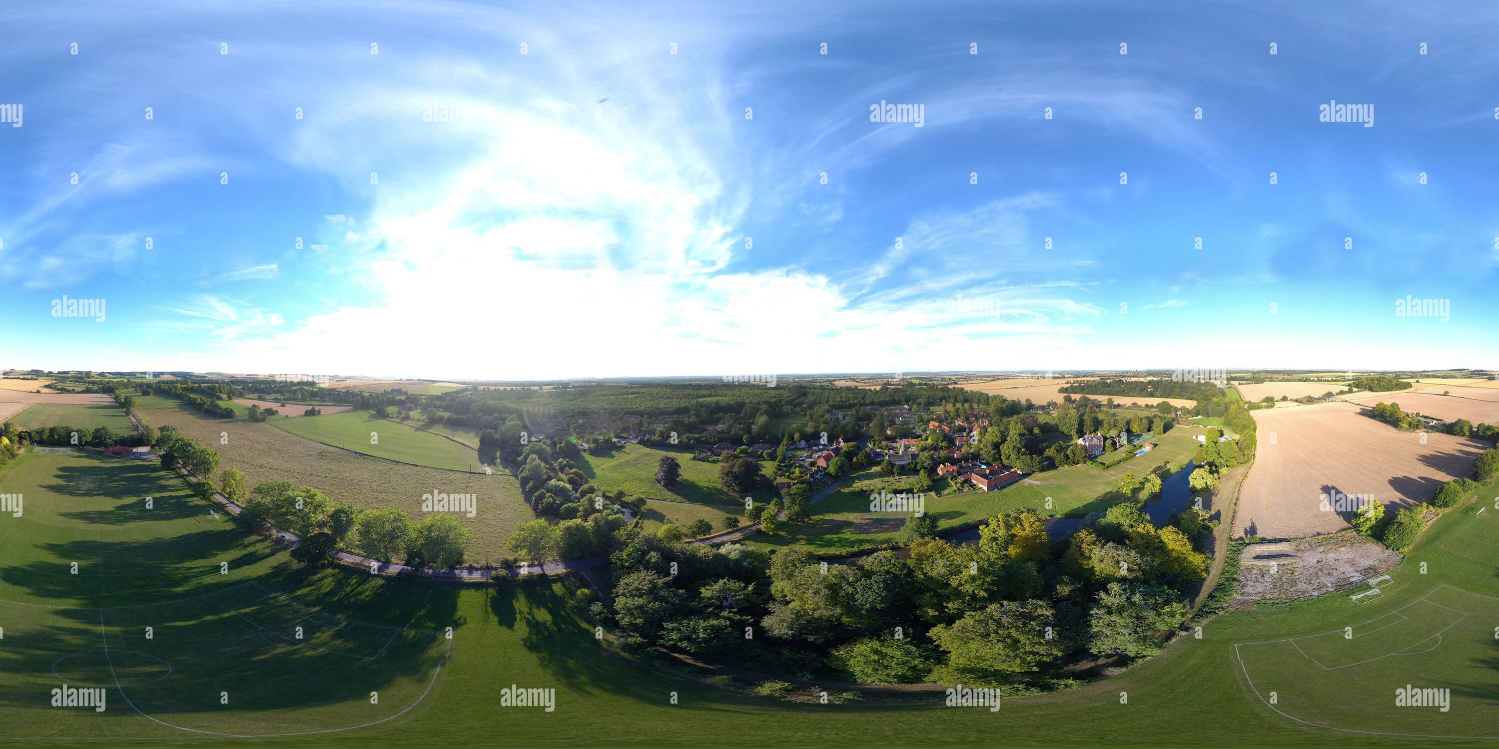 360° view of The Oxfordshire Village of Ardington - Alamy