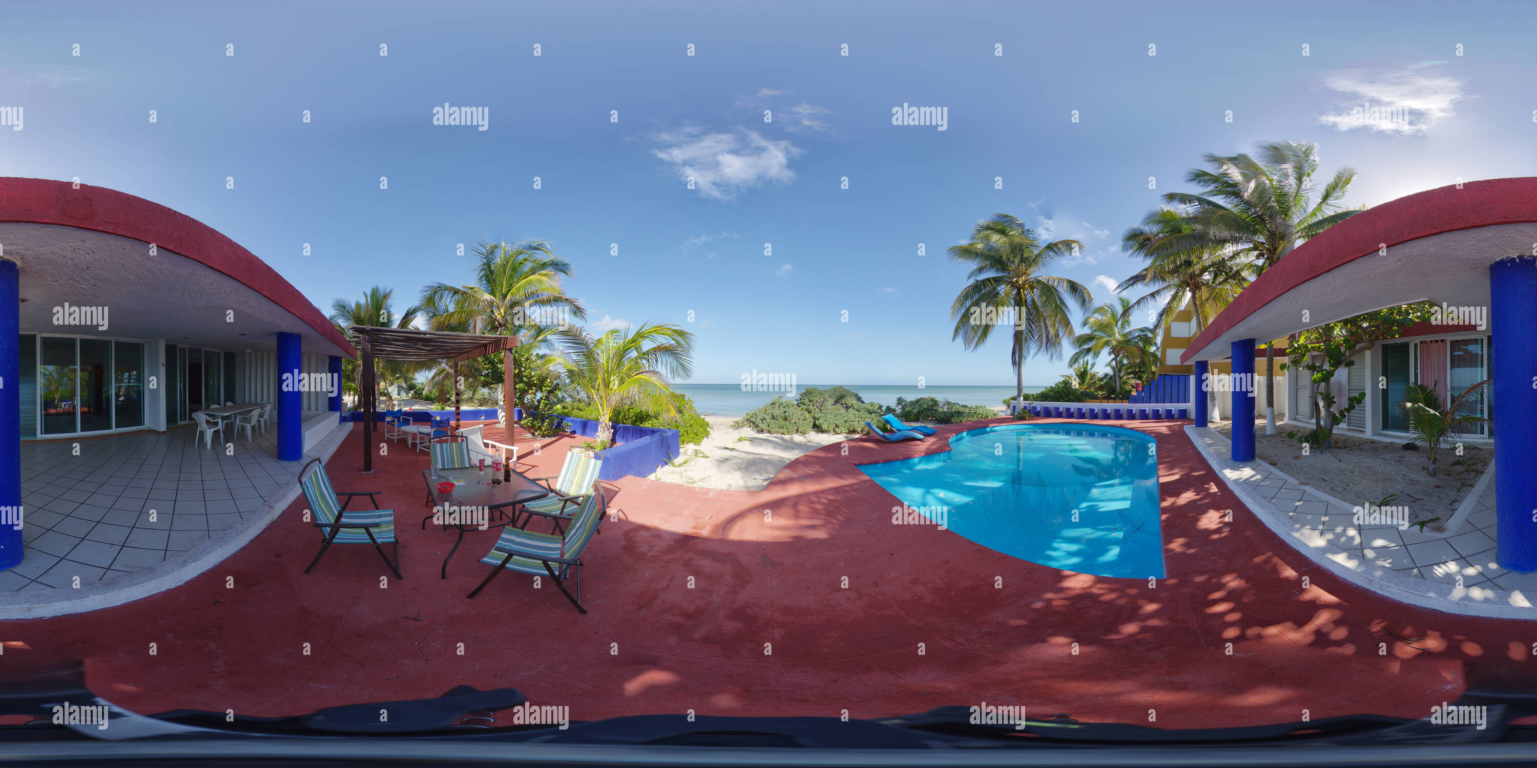 360° view of Progreso Beachfront Swimming Pool - Alamy
