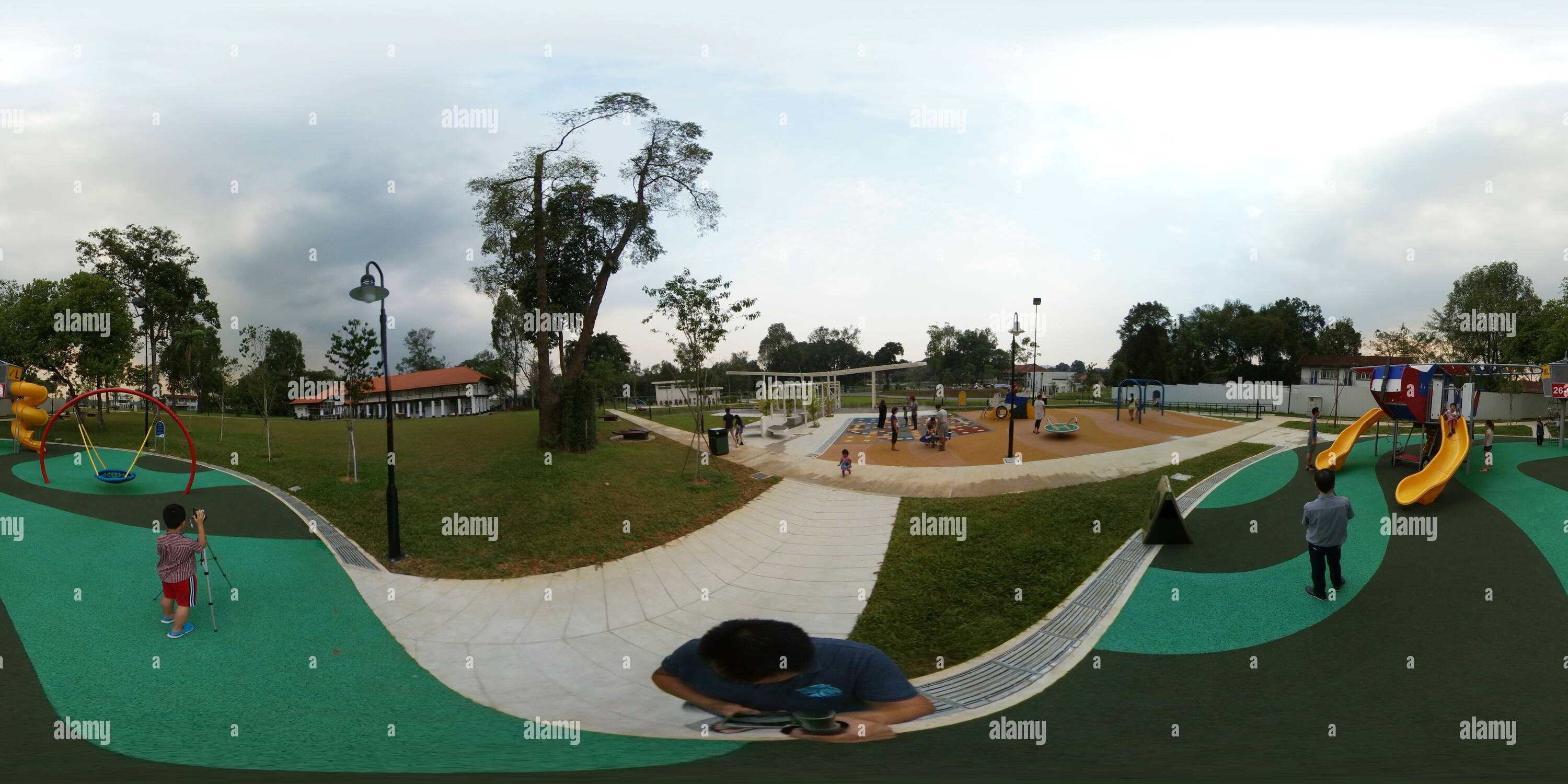 360° view of The oval playground - Alamy