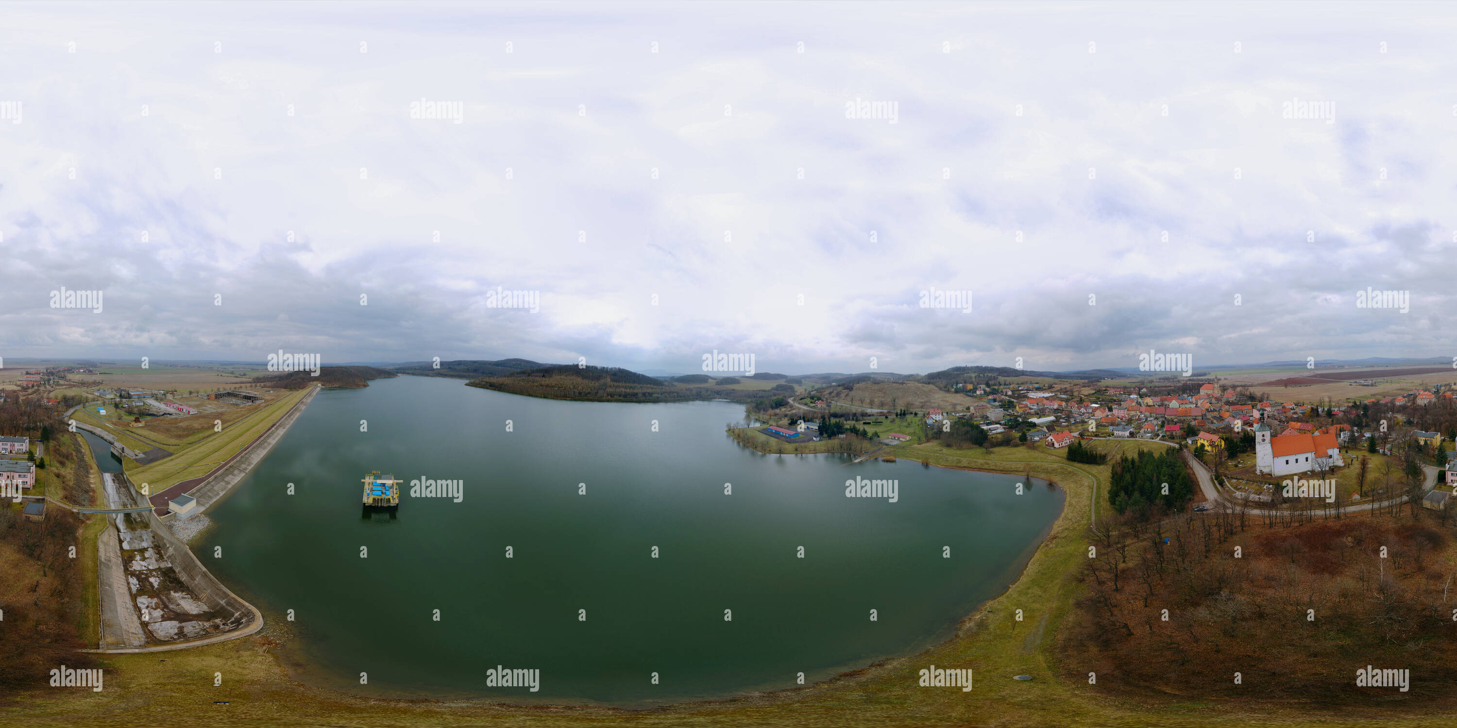 360° view of Town of Dobromierz, Poland - Alamy