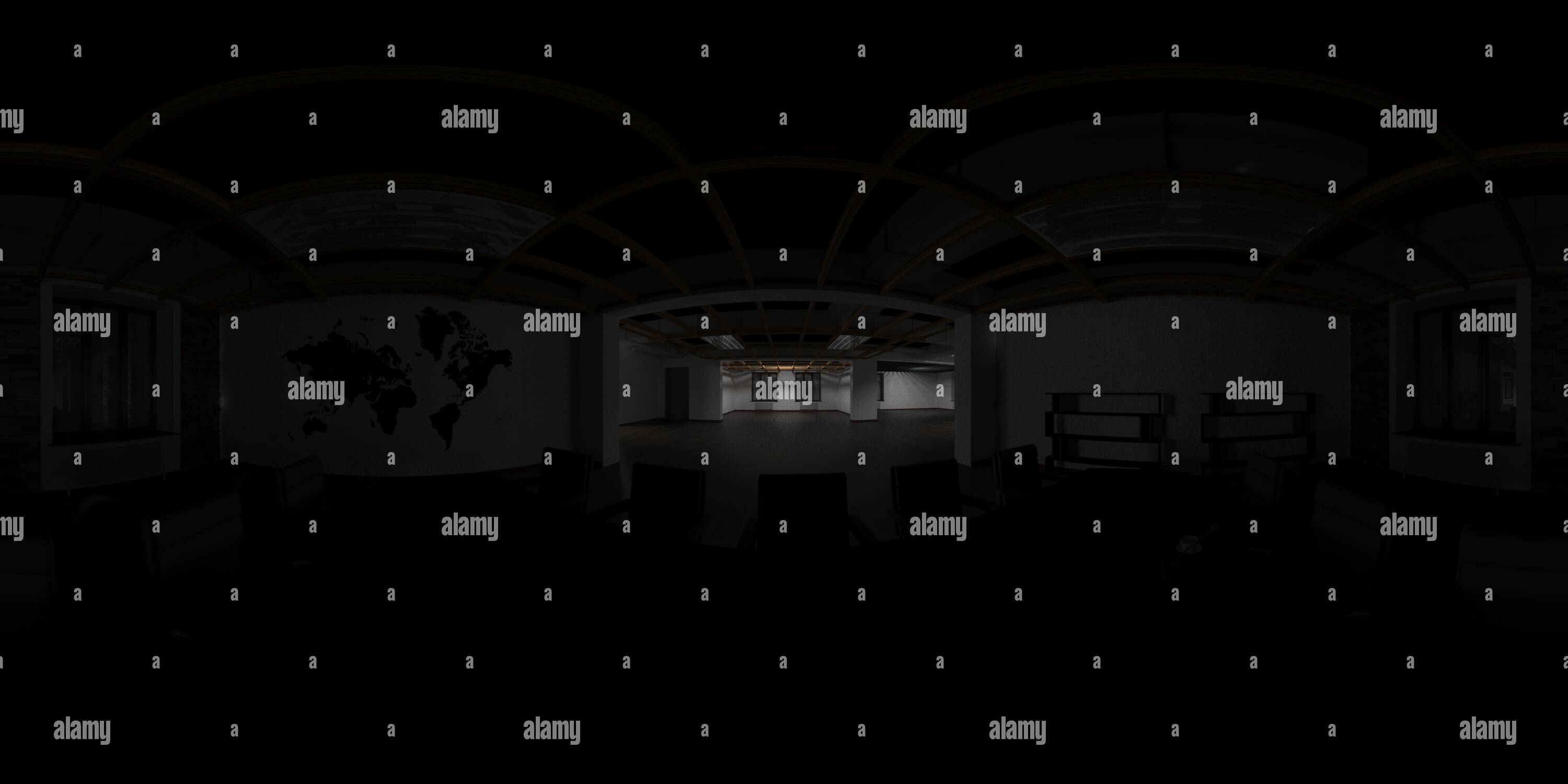 360° view of Office Night time - Alamy