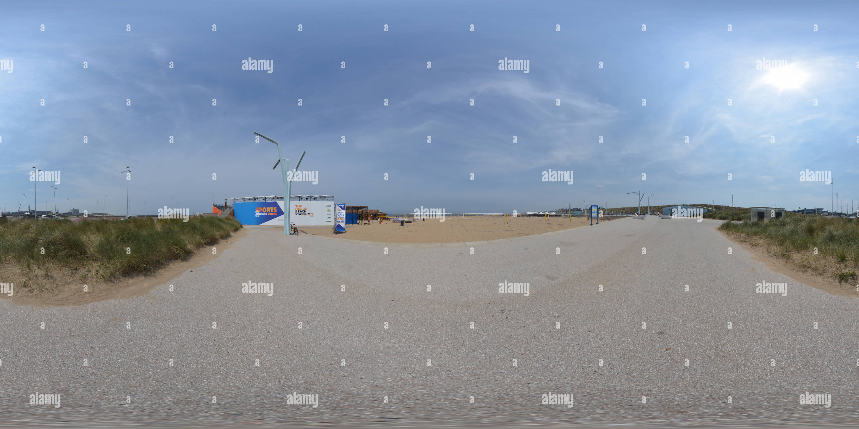 360° view of The Hague Beach Stadium, beach volleybal Scheveningen - Alamy
