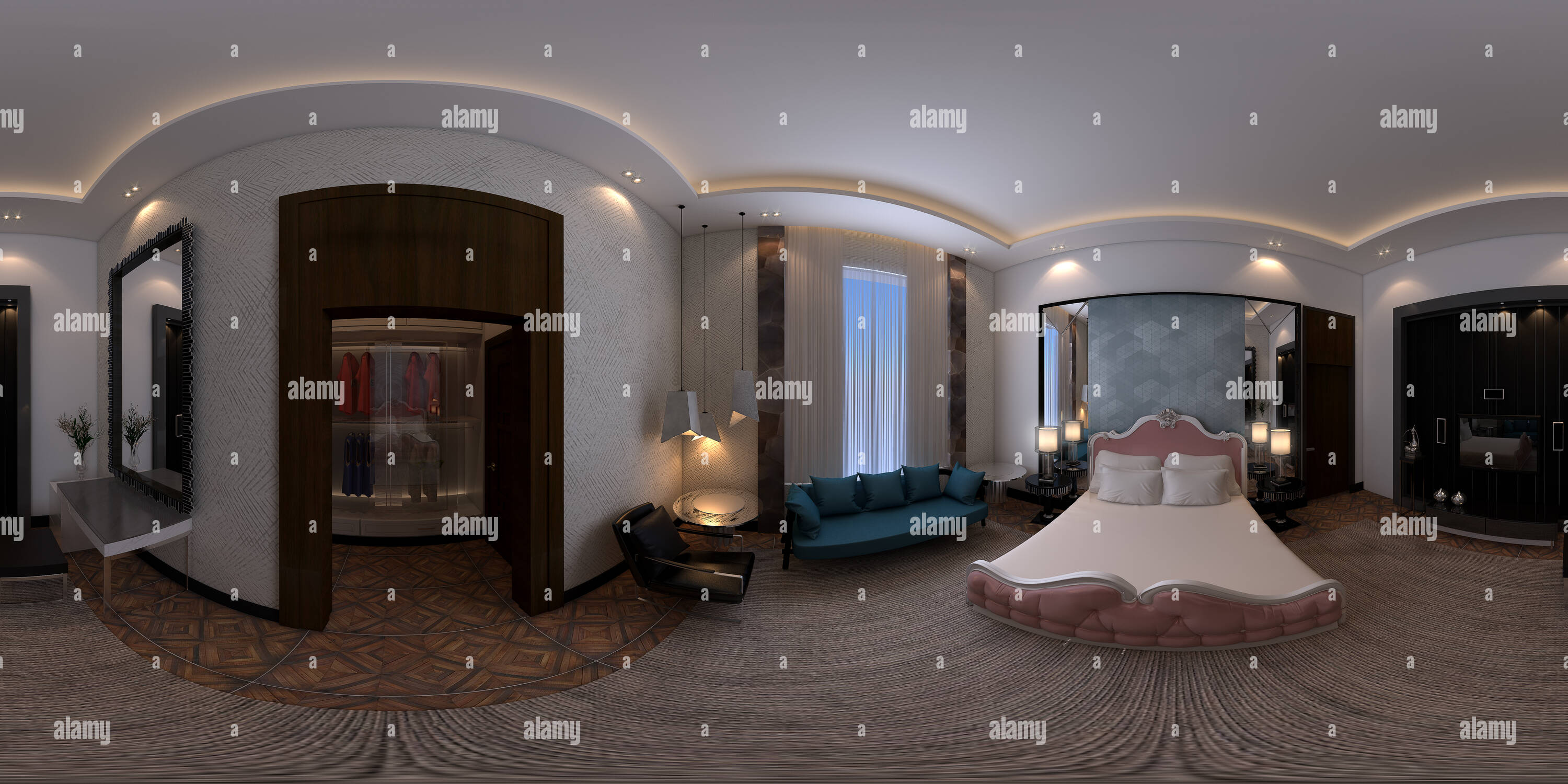 360° view of guest room rev - Alamy