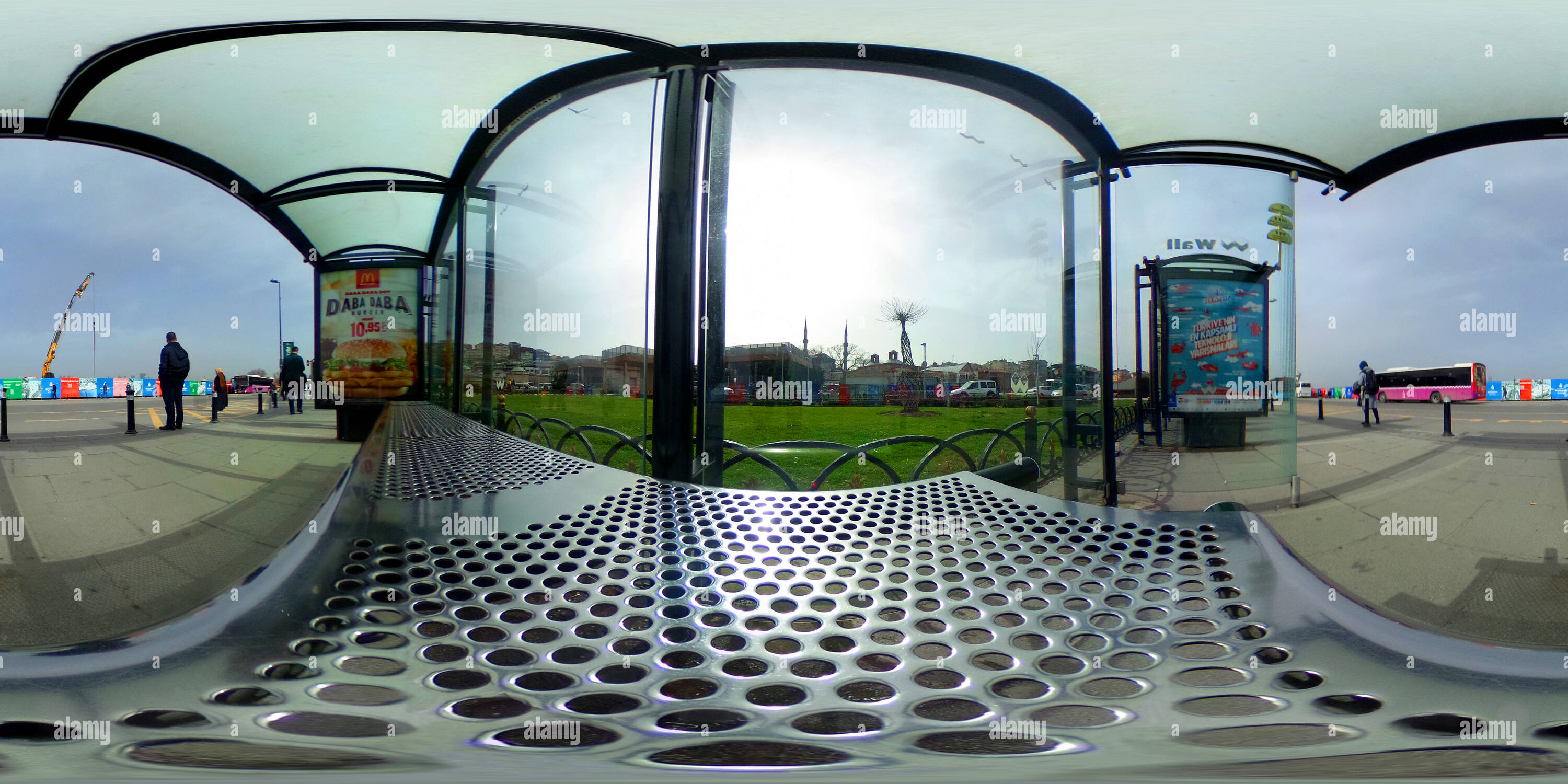 360° view of Uskudar bus station, Istanbul - Alamy