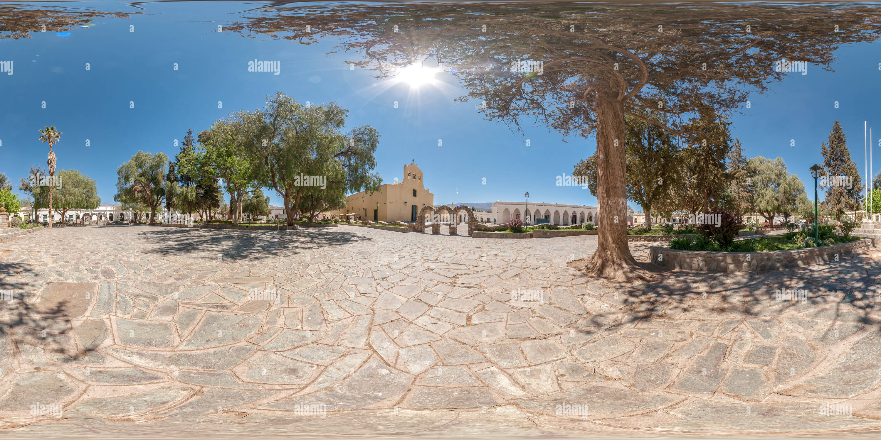 360° view of Main Square of Cachi, Salta, Argentina - Alamy