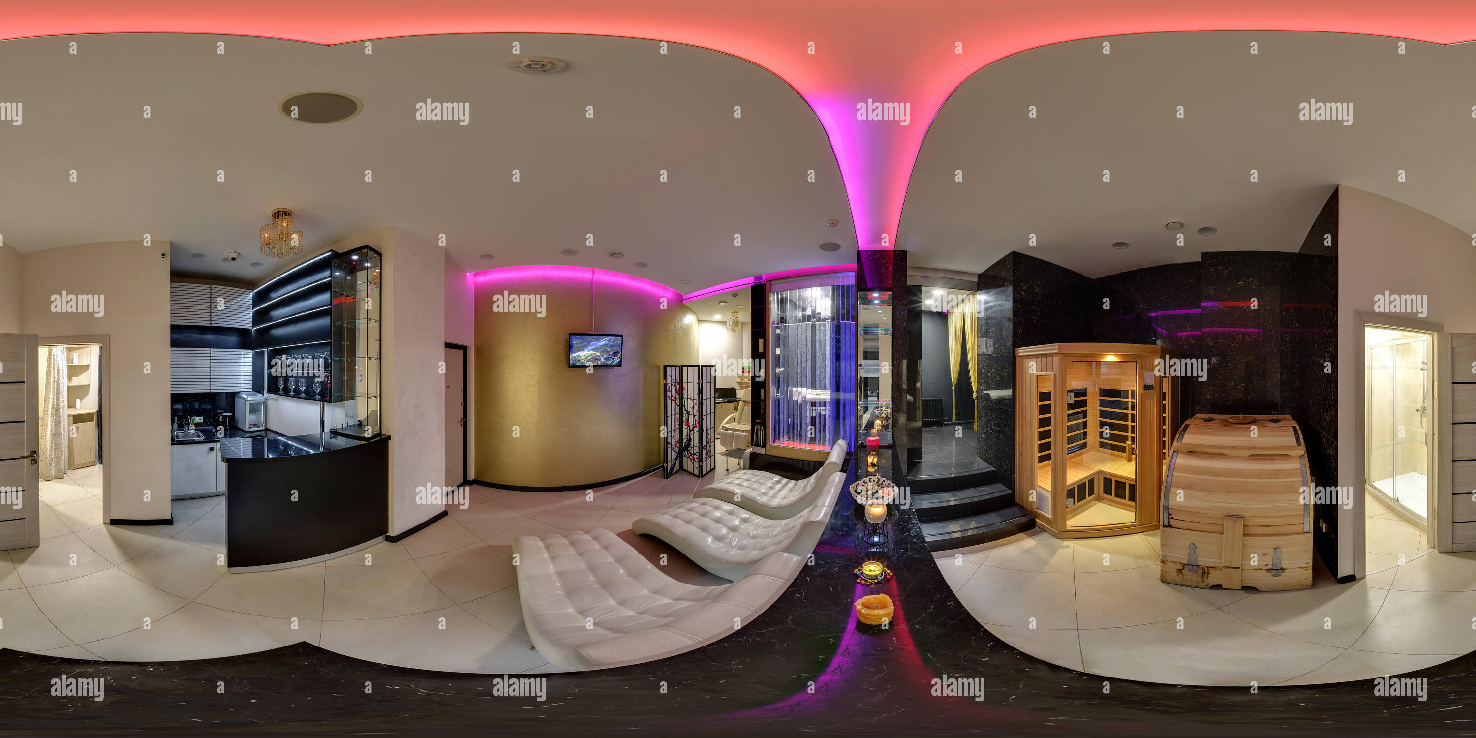 360° view of MINSK, BELARUS - APRIL, 2016: full seamless spherical ...