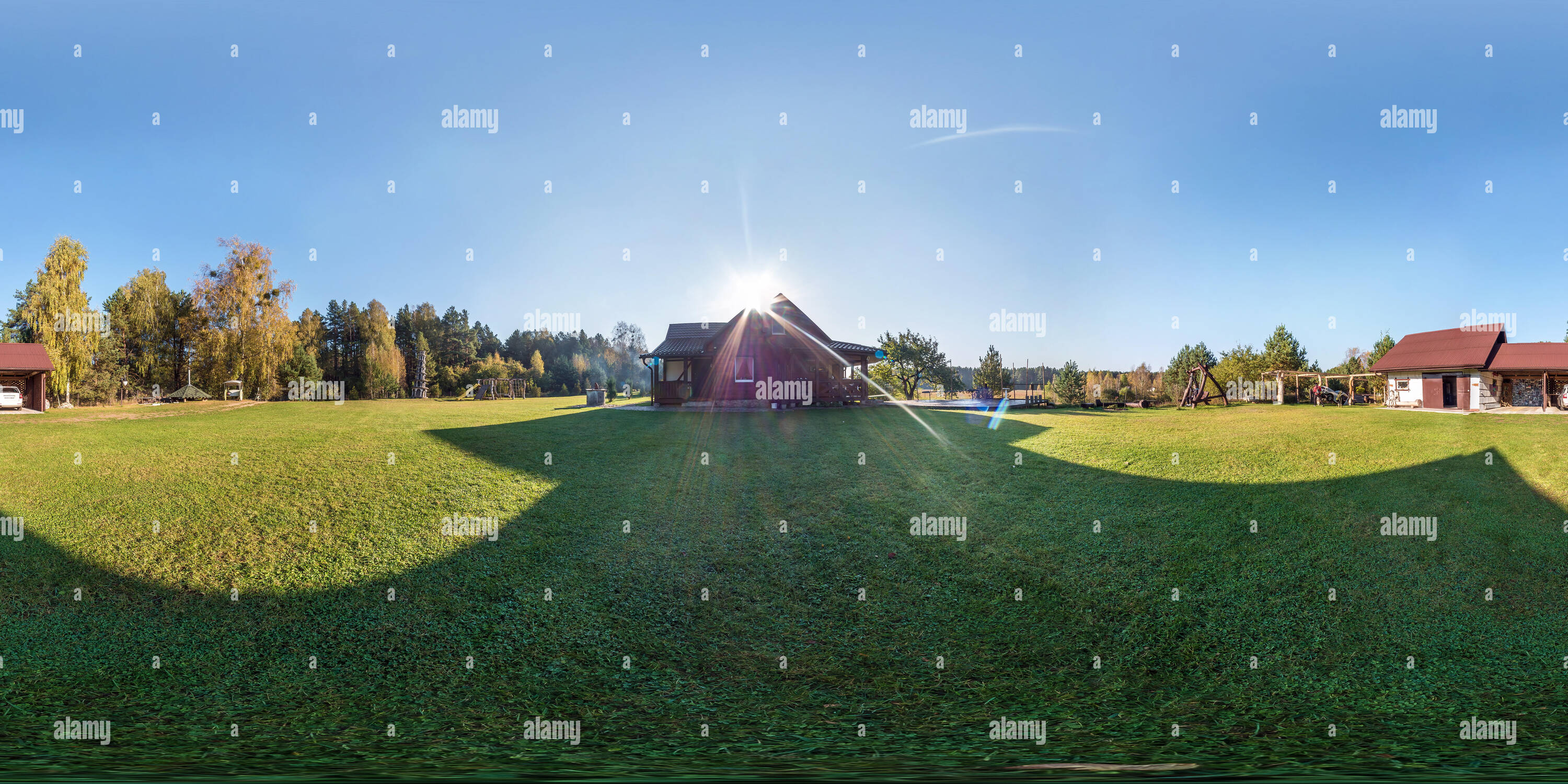 360° view of Full seamless 360 degree angle view panorama outside ...