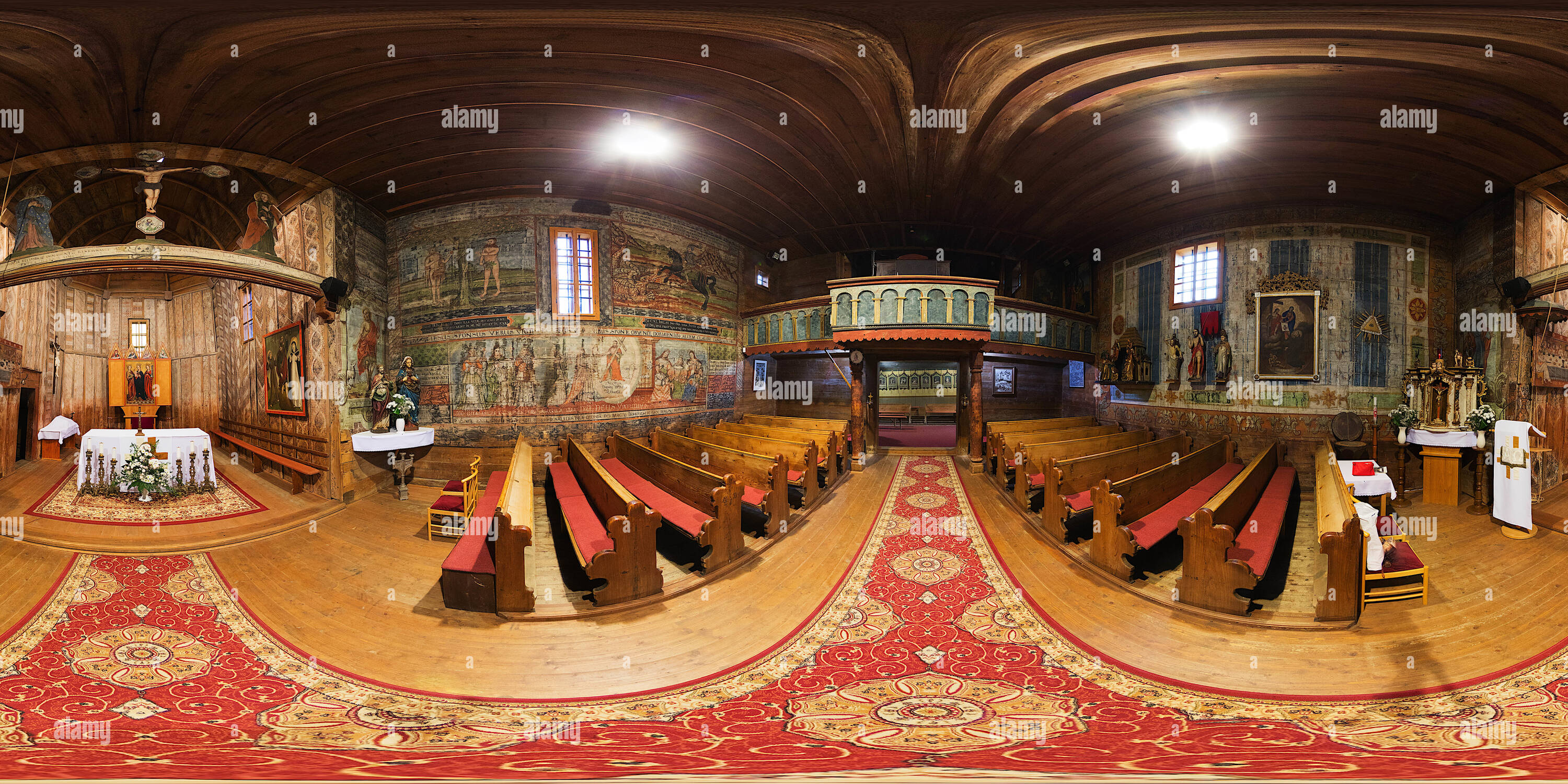 360° view of Hervartov wooden Church - Alamy