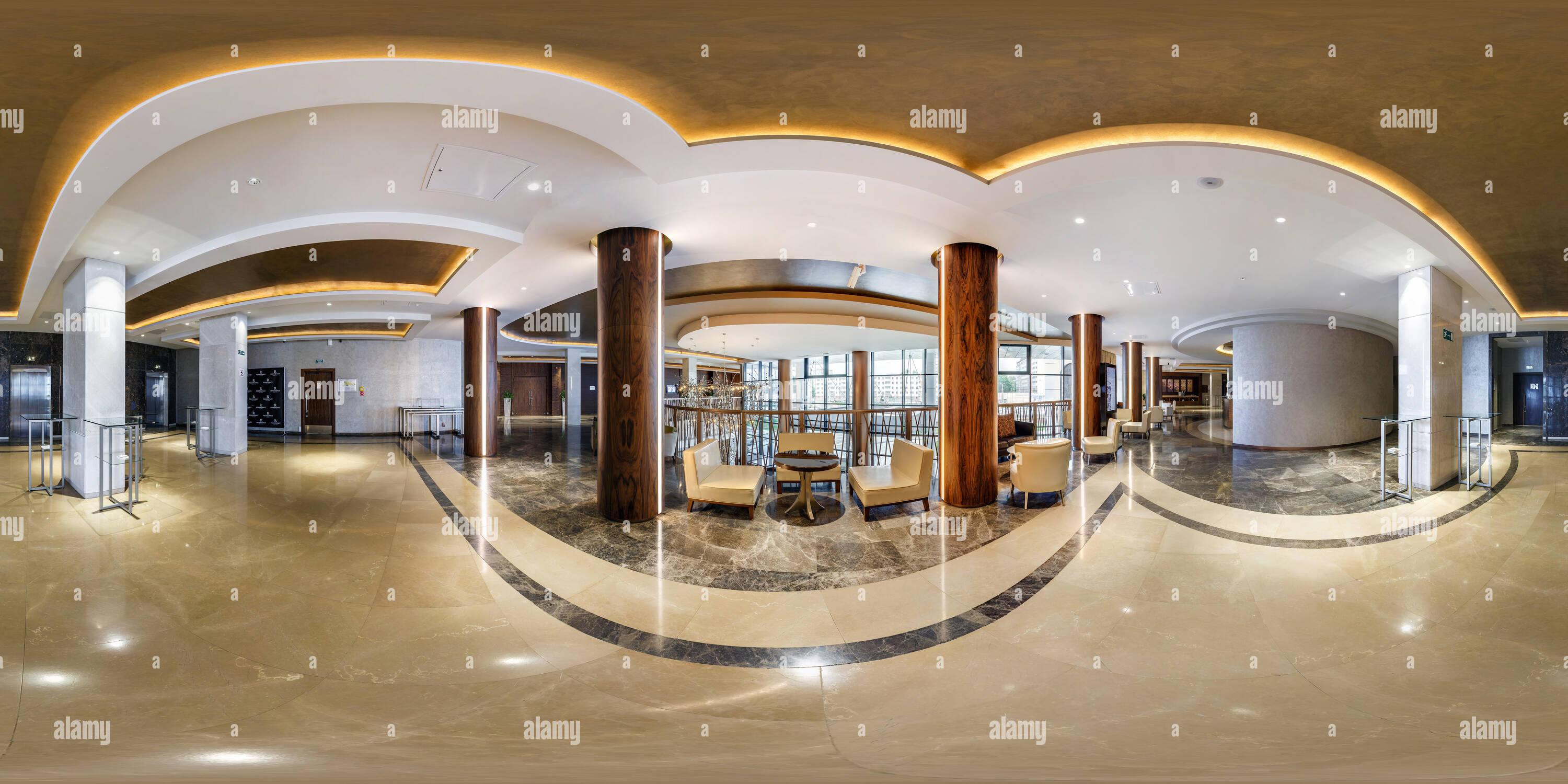 360° view of MINSK, BELARUS - AUGUST, 2013: Full spherical 360 degrees ...