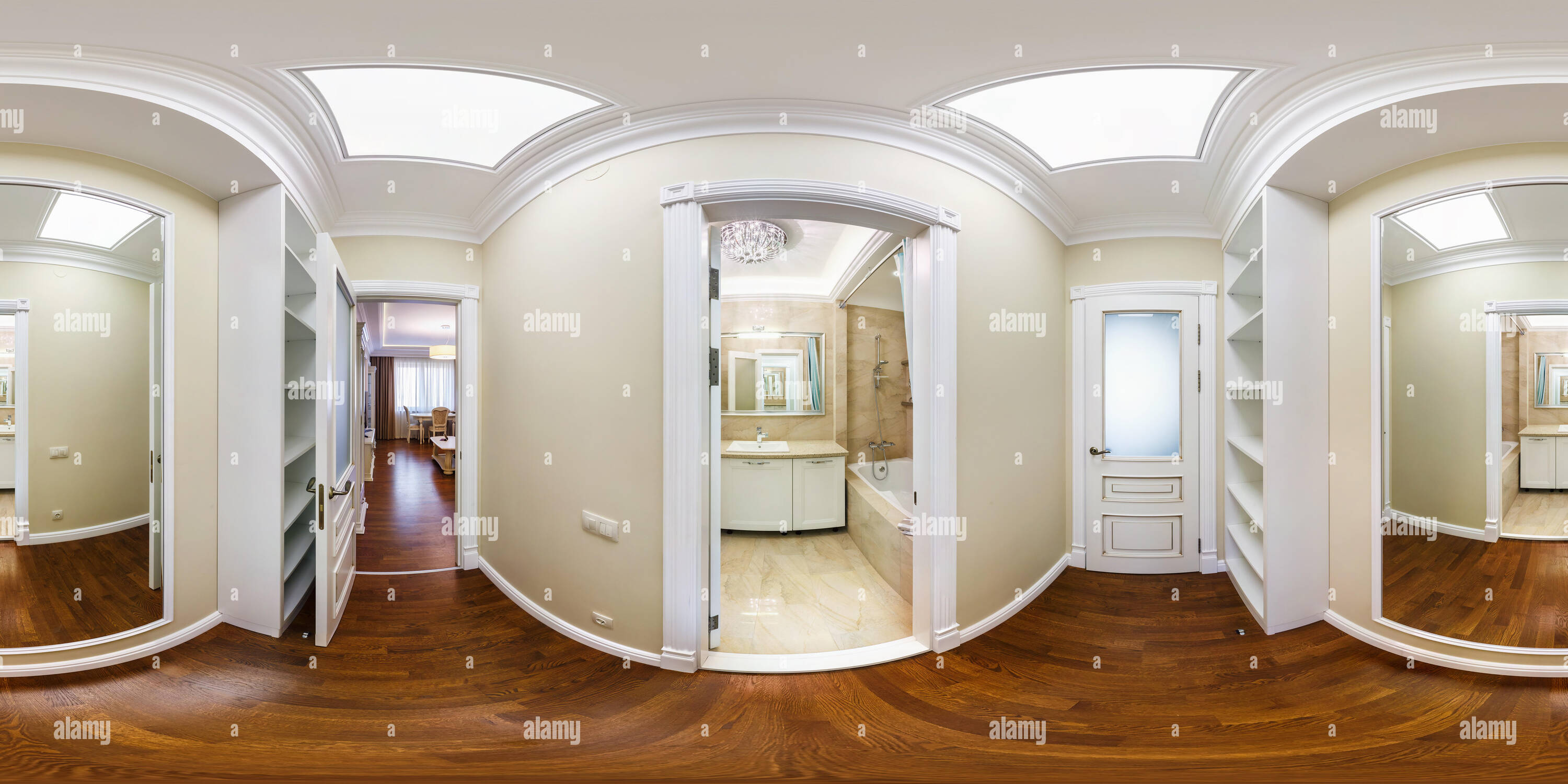 360° view of GRODNO, BELARUS - MAY, 2017: Full spherical seamless 360 ...