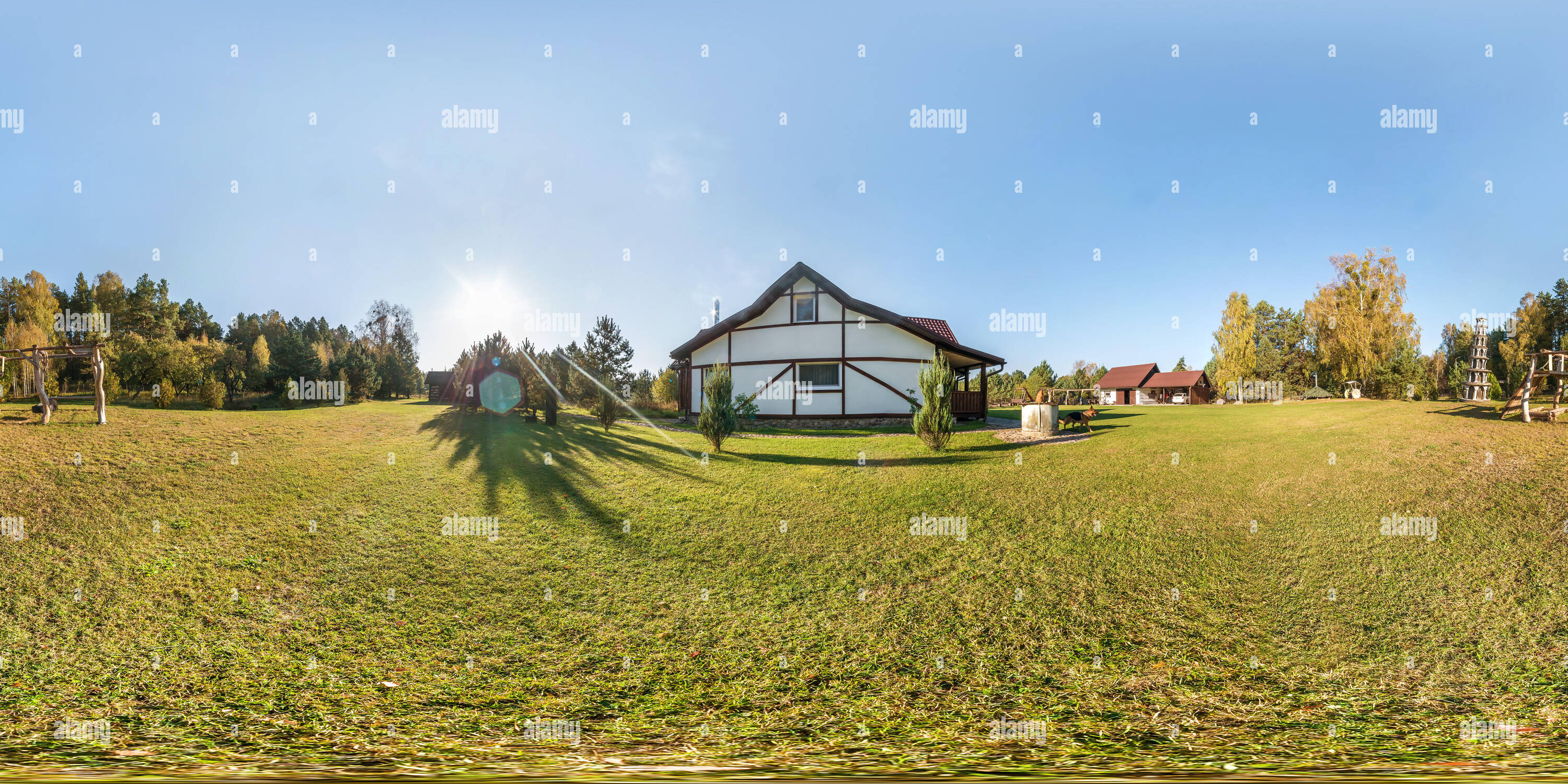 360° view of Full seamless 360 degree angle view panorama outside ...