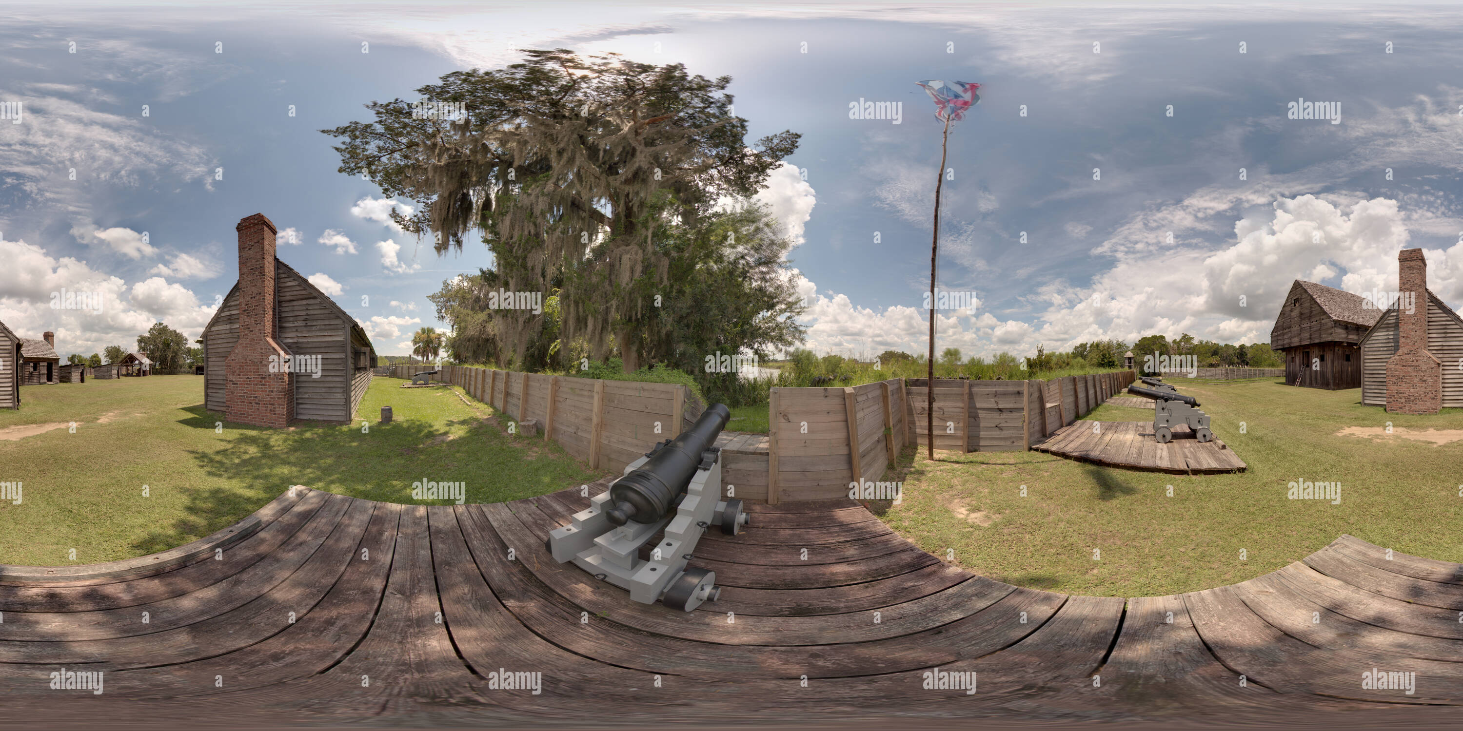 360° view of Fort King George - Alamy