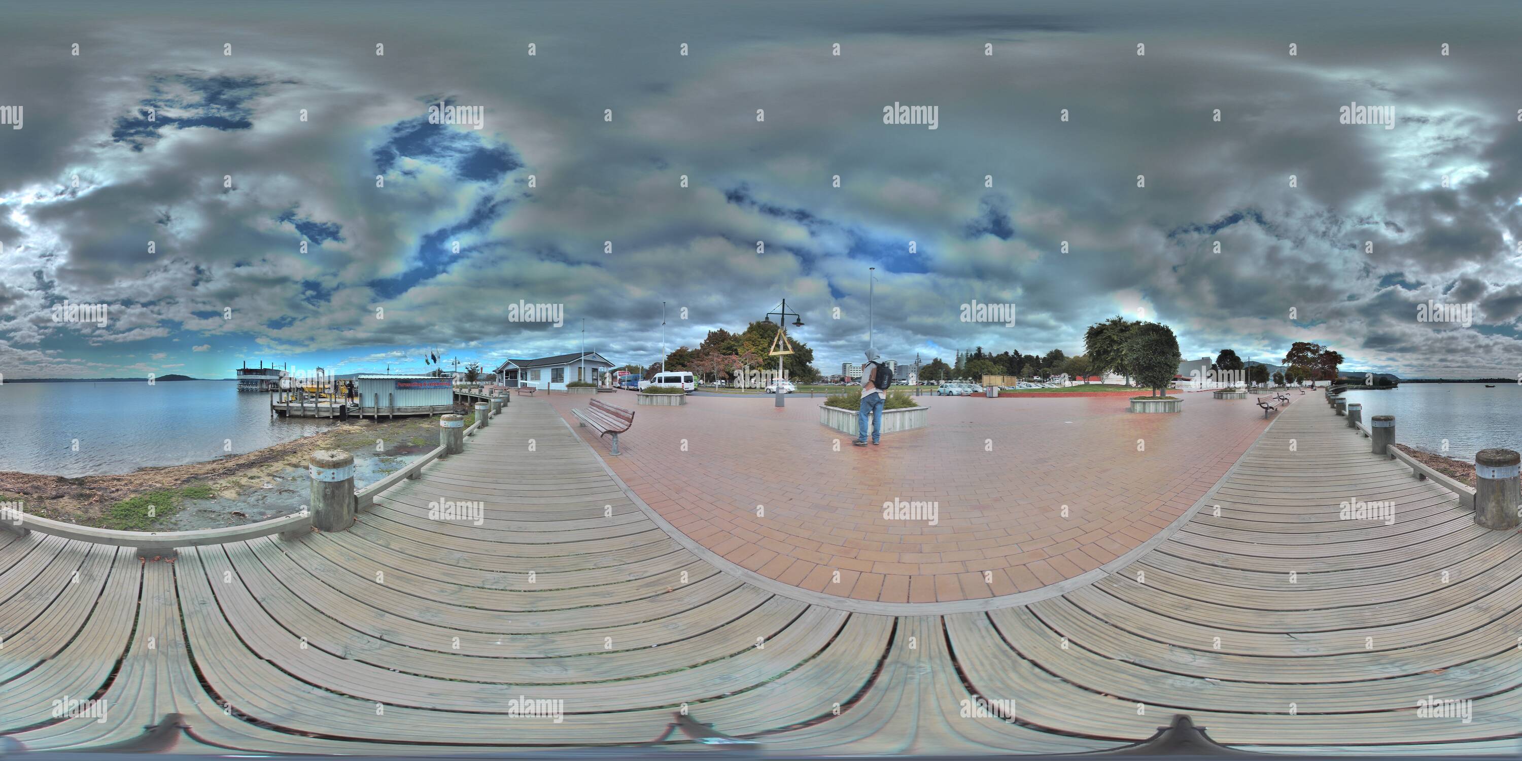 360° view of rotorua lake front - Alamy
